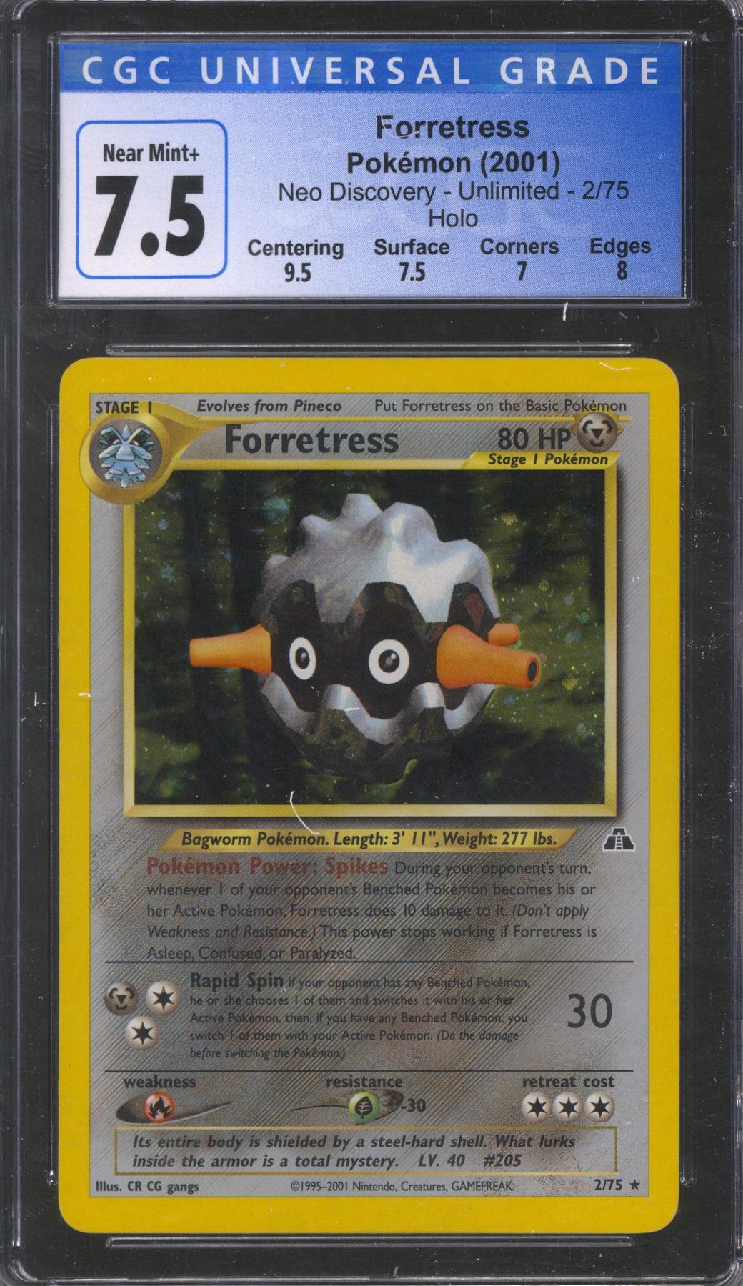 Pokemon Neo Discovery Forretress 2/75 CGC 7.5 | DA Card World