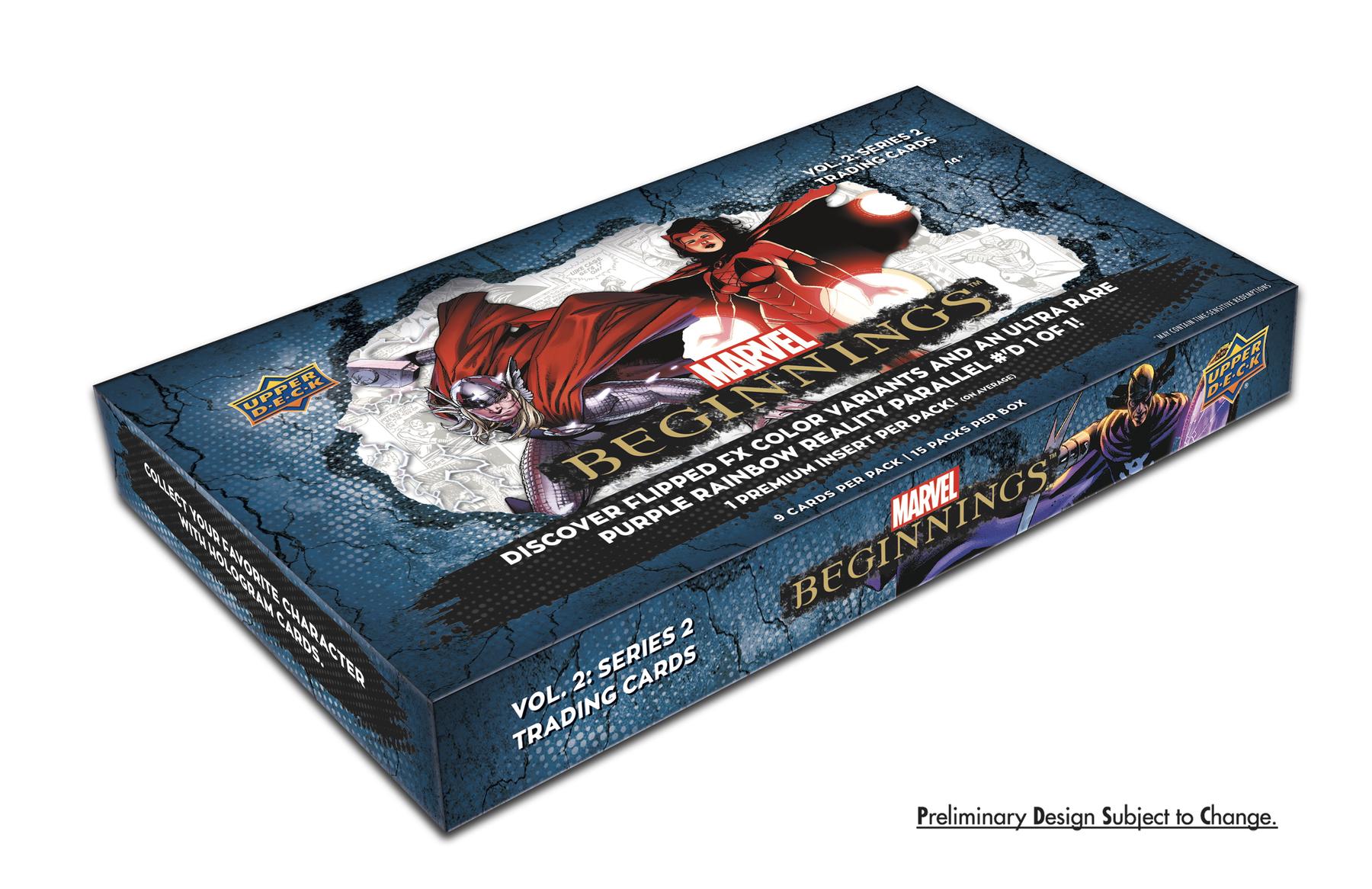 Marvel Beginnings Volume 2 Series 2 Trading Cards Hobby Box (Upper Deck ...
