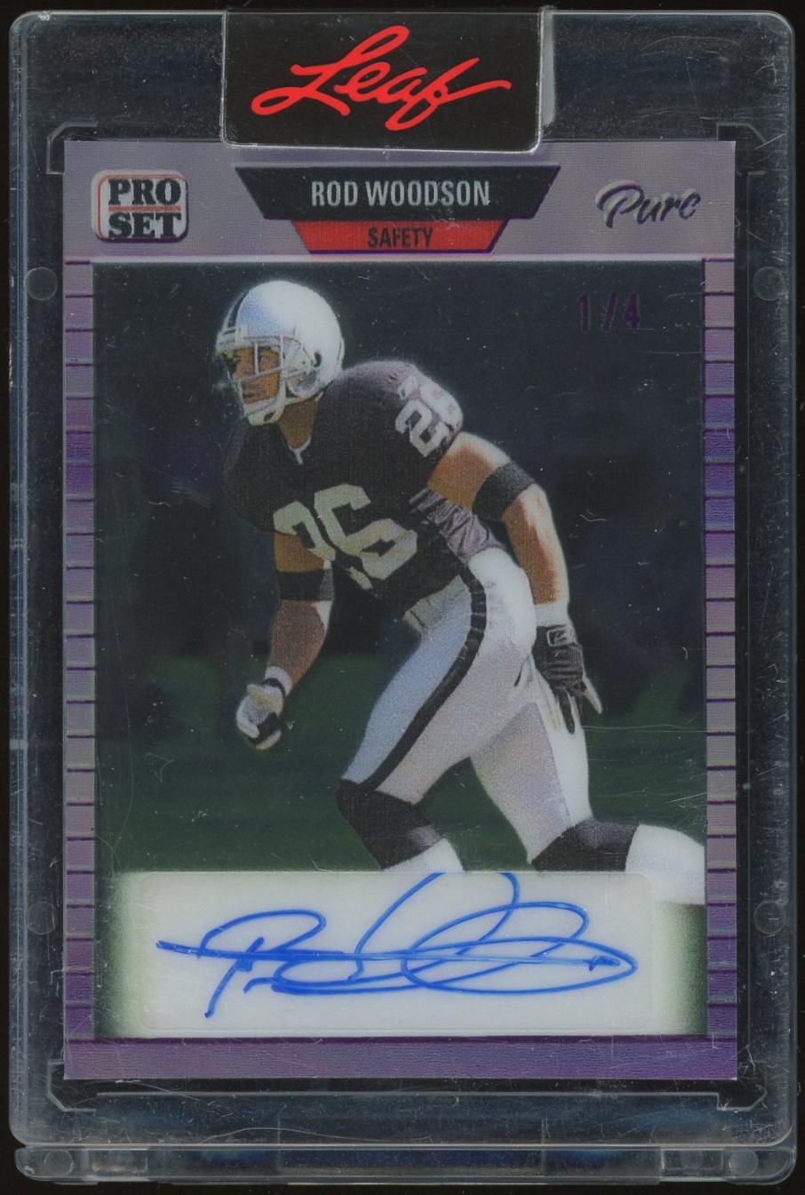2023 Leaf Pro Set Pure '89 Purple Spectrum #89RW1 Rod Woodson Autograph ...
