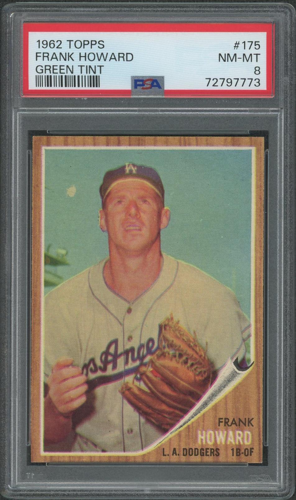 1962 Topps Baseball #175 Frank Howard Green Tint PSA 8 (NM-MT) | DA ...
