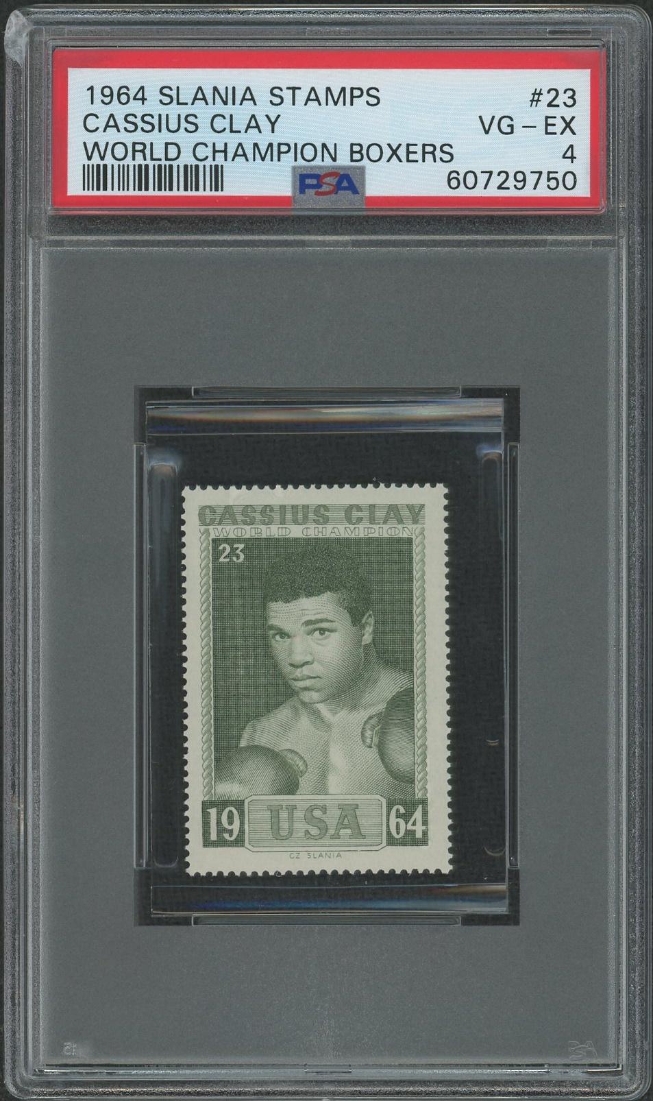 1964 Slania Stamps World Champion Boxers #23 Cassius Clay PSA 4 (VG-EX ...