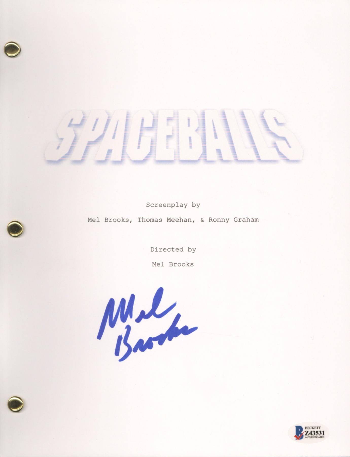 Mel Brooks Signed Autographed Spaceballs Movie Script Beckett COA | DA ...