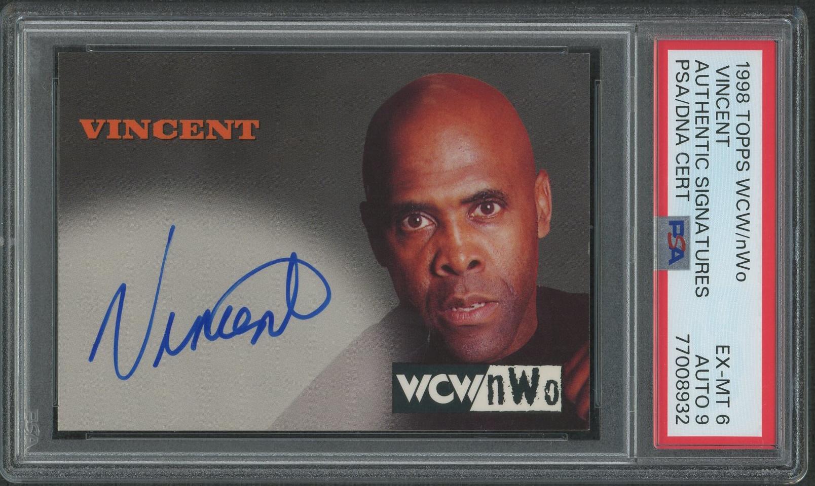 1998 Topps WCW/nWo Vincent Auto PSA 6 (EX-MT) Auto Grade 9 | DA Card World