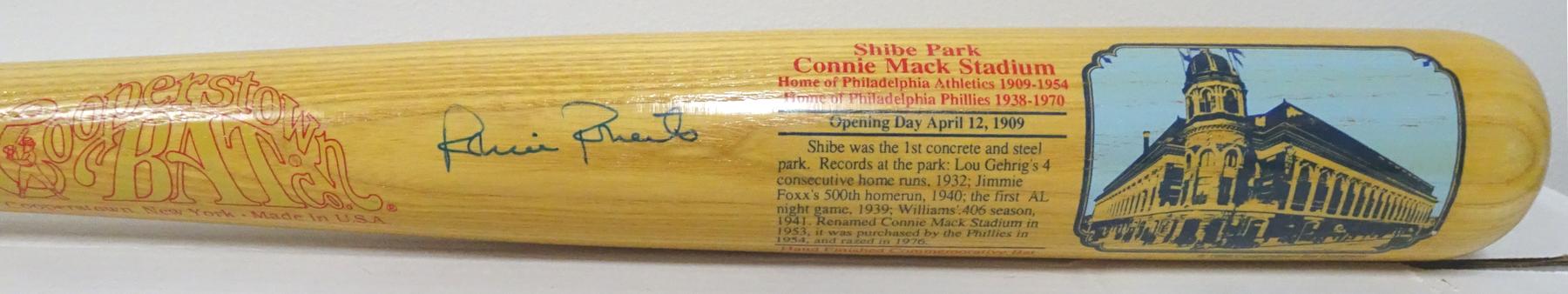 Robin Roberts Autographed Cooperstown Stadium Series Shibe Park Bat JSA ...