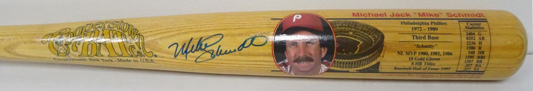 Mike Schmidt Autographed Cooperstown Famous Player Series Bat JSA ...