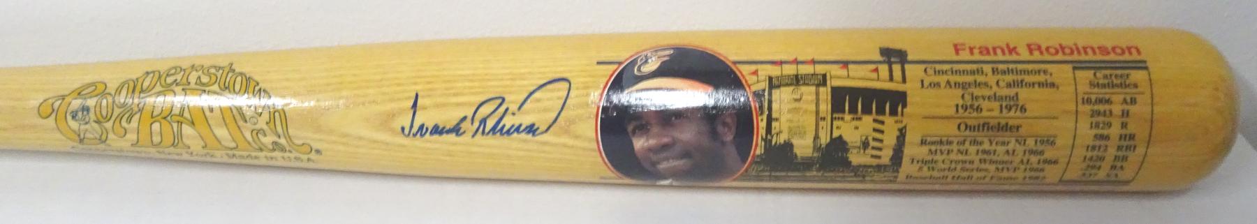 Frank Robinson Autographed Cooperstown Famous Player Series Bat JSA ...
