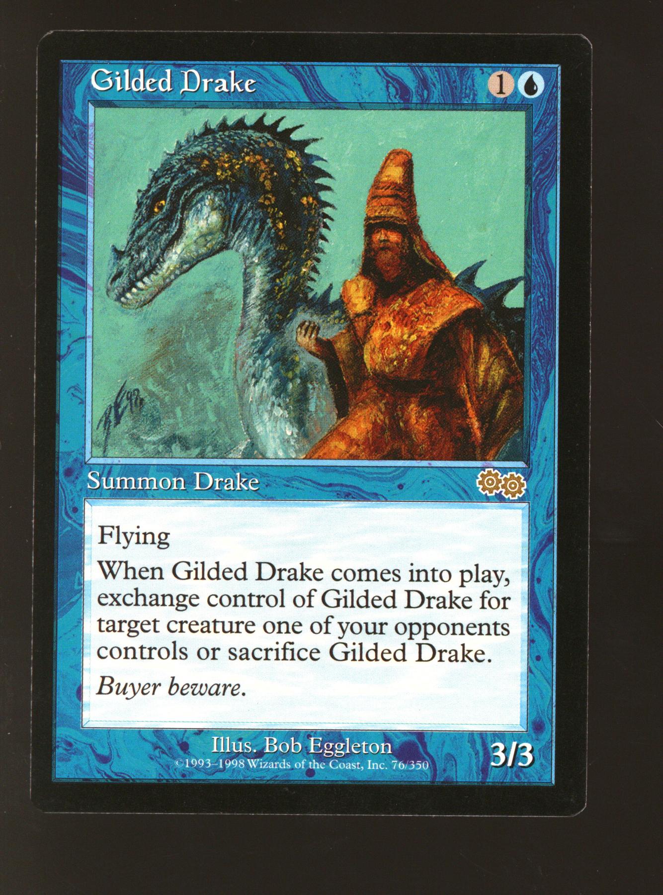 Magic the Gathering Urza's Saga Gilded Drake NEAR MINT (NM) *438 | DA ...