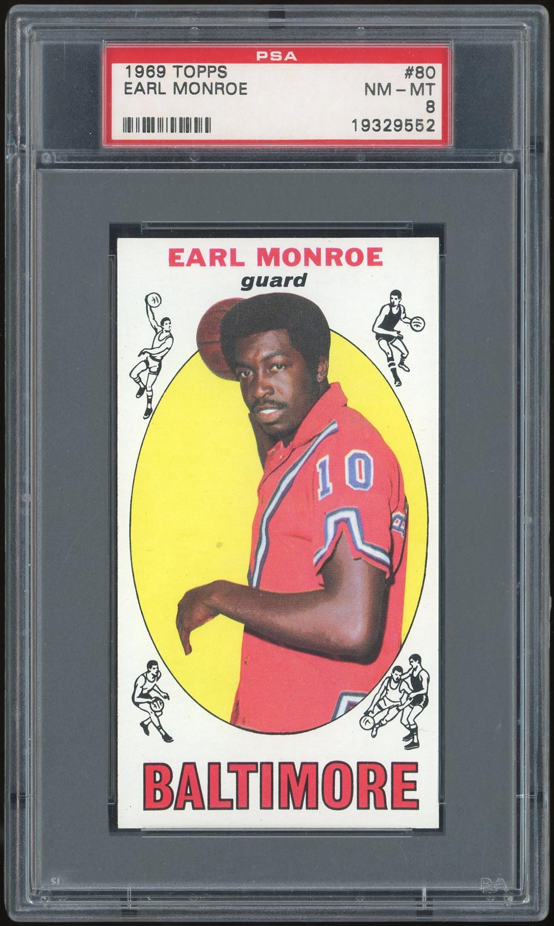 1969/70 Topps #80 Earl Monroe RC PSA 8 *9552 (Reed Buy) | DA Card World