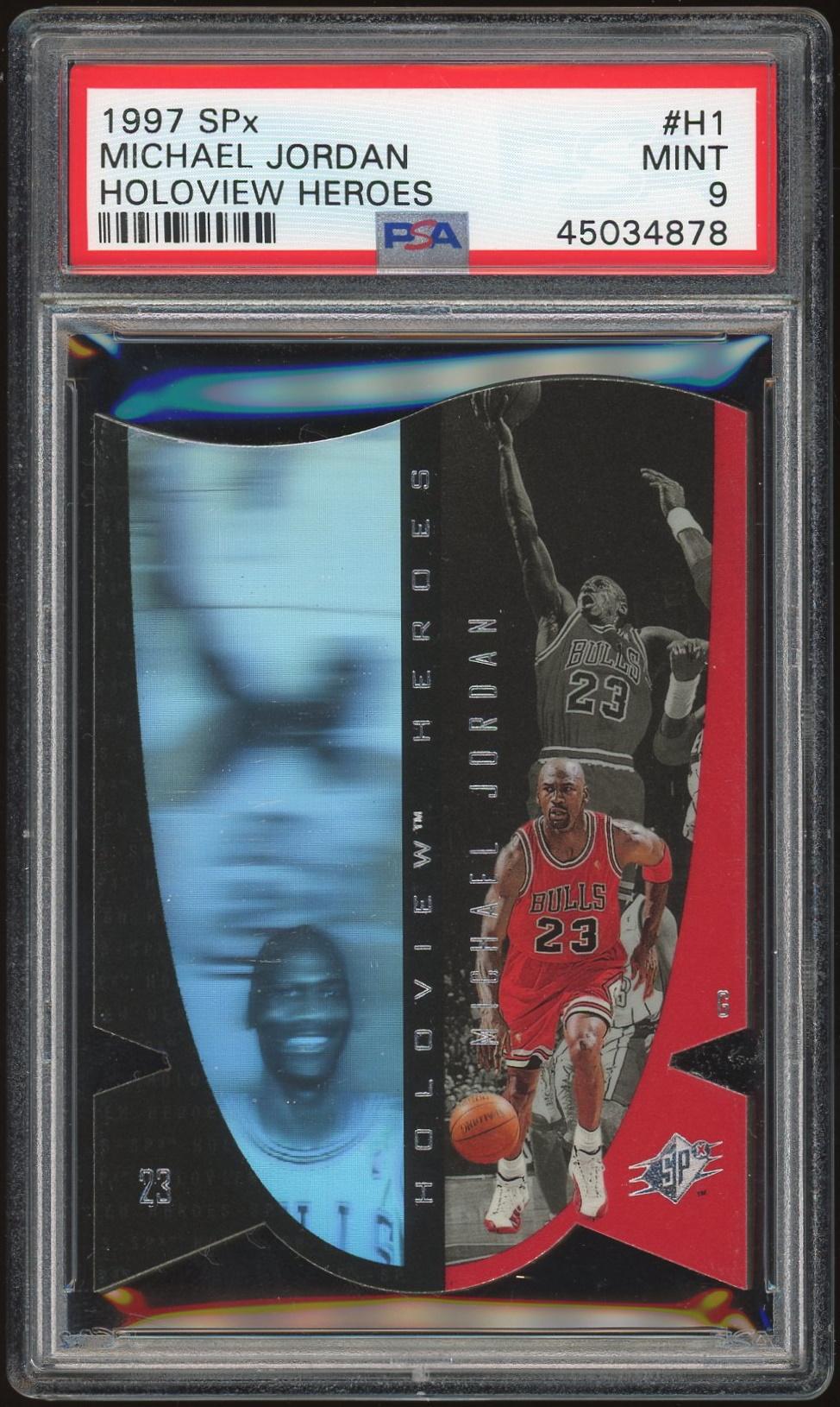 1997 98 Spx Holoview Heroes H1 Michael Jordan Psa 9 4878 Reed Buy