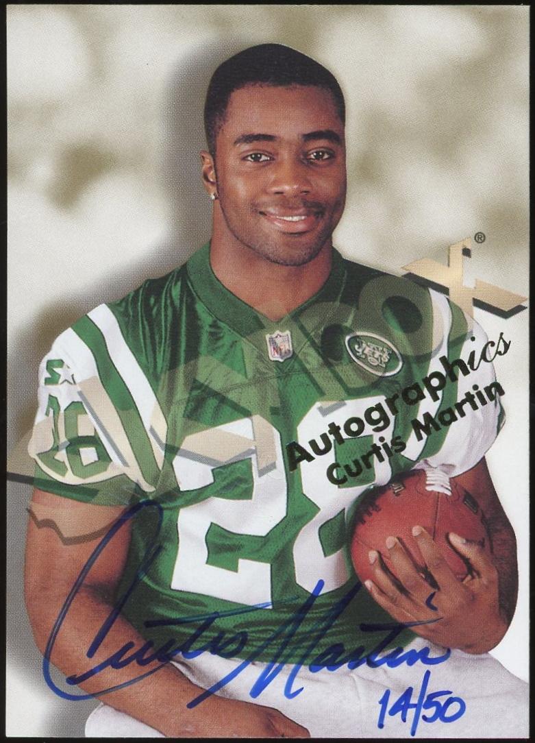 1998 Skybox Premim Autographics Blue Curtis Martin #/50 (Reed Buy) | DA ...