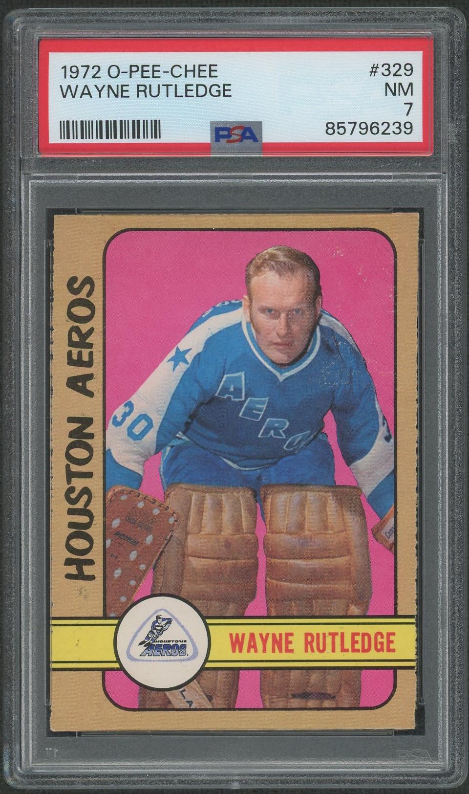 1972/73 O-Pee-Chee Hockey #329 Wayne Rutledge Rookie PSA 7 (NM) | DA ...
