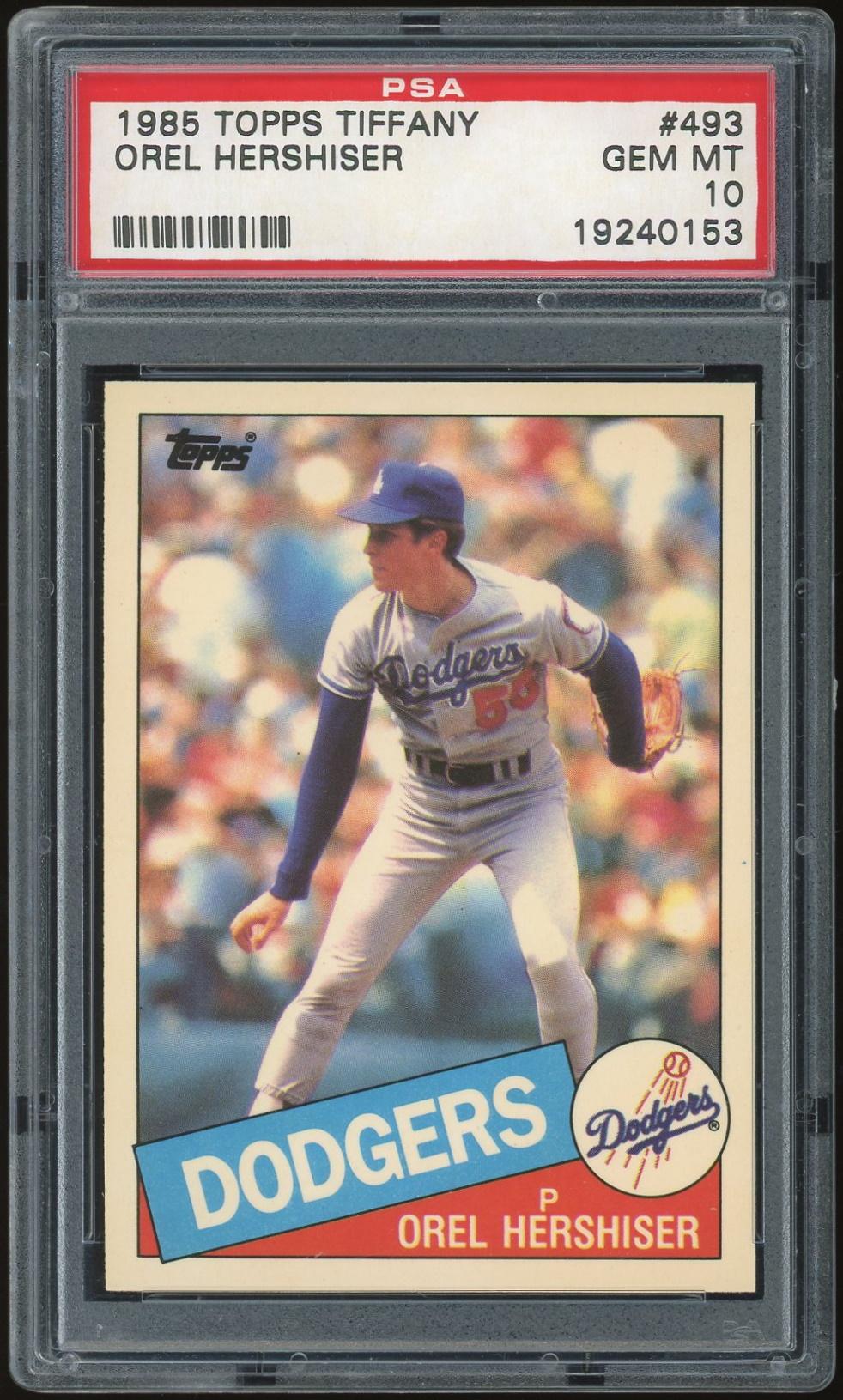 1985 Topps Tiffany #493 Orel Hershiser PSA 10 *0153 (Reed Buy) | DA ...