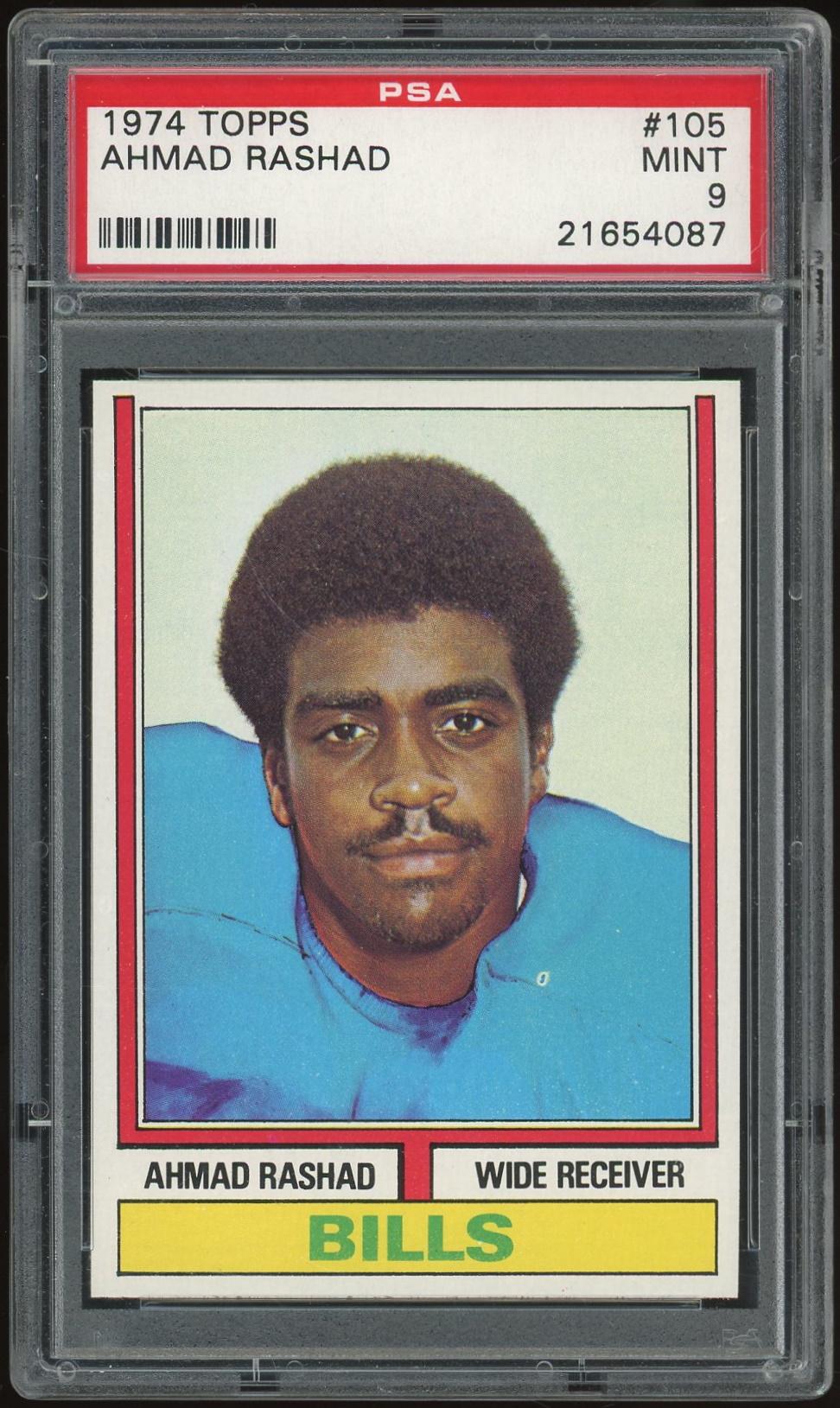 1974 Topps #105 Ahmad Rashad RC PSA 9 *4087 (Reed Buy) | DA Card World