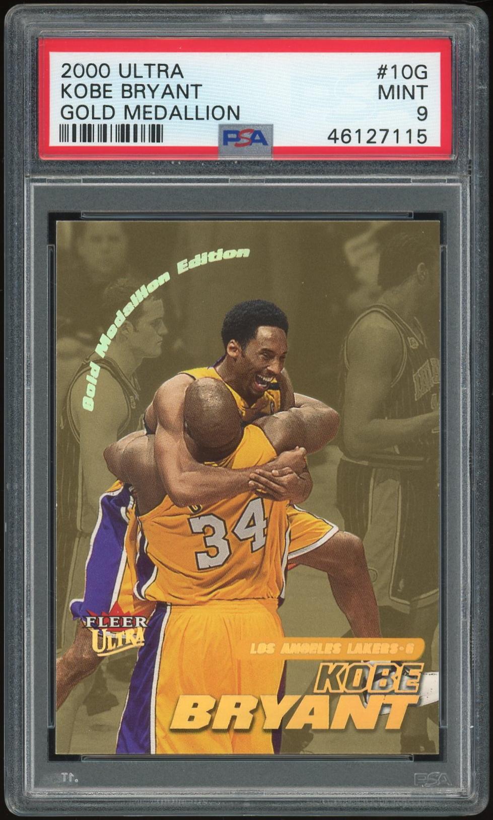 2000/01 Ultra Gold Medallion #10G Kobe Bryant PSA 9 *7115 (Reed Buy ...