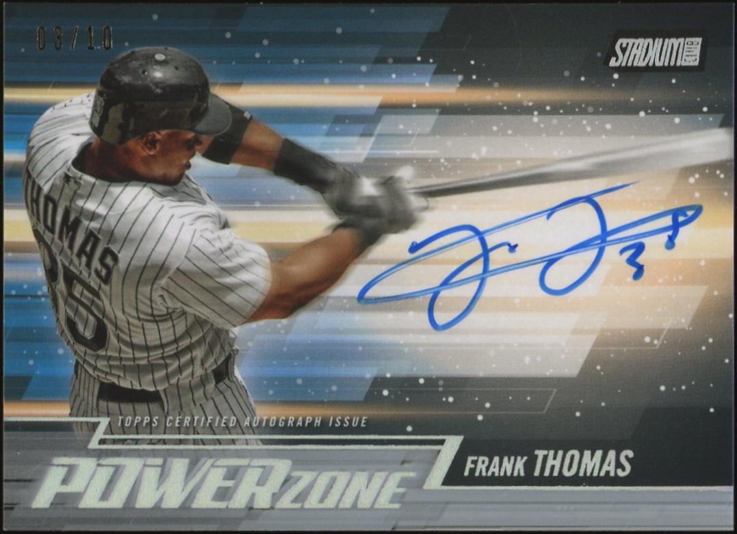 2018 Stadium Club Power Zone Autographs #PZAFT Frank Thomas #/10 (Reed ...