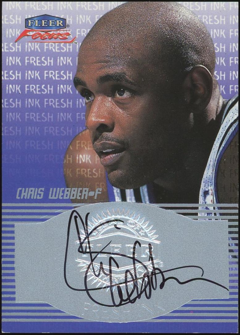 1999/00 Fleer Focus Fresh Ink Chris Webber Autograph (Reed Buy) | DA ...