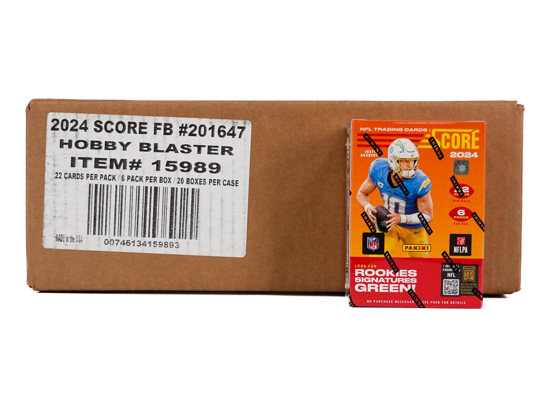 2024 Panini Score Football 6-Pack Hobby Blaster 20-Box Case | DA Card World