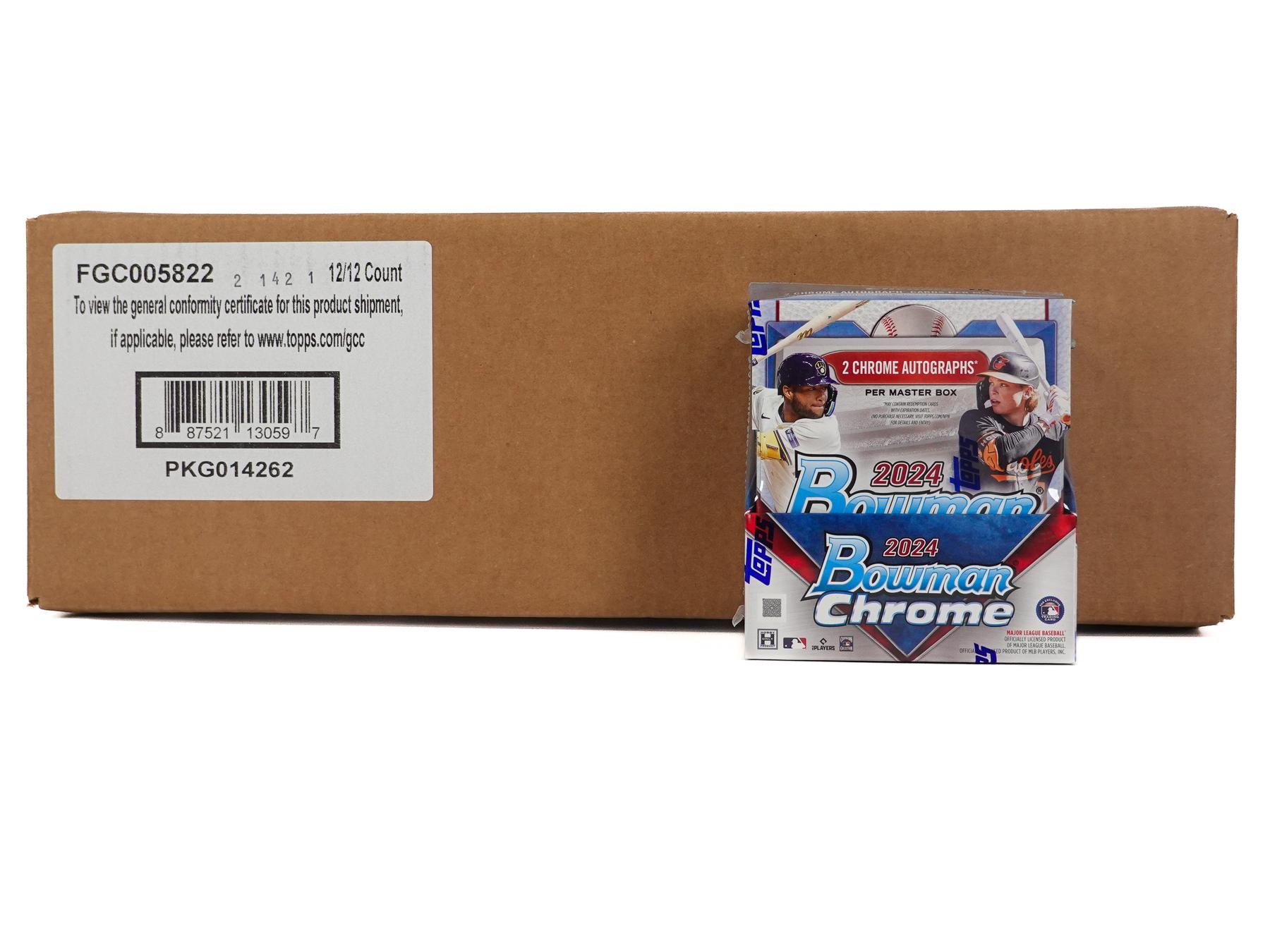 2024 Bowman Chrome Baseball Hobby 12-Box Case | DA Card World