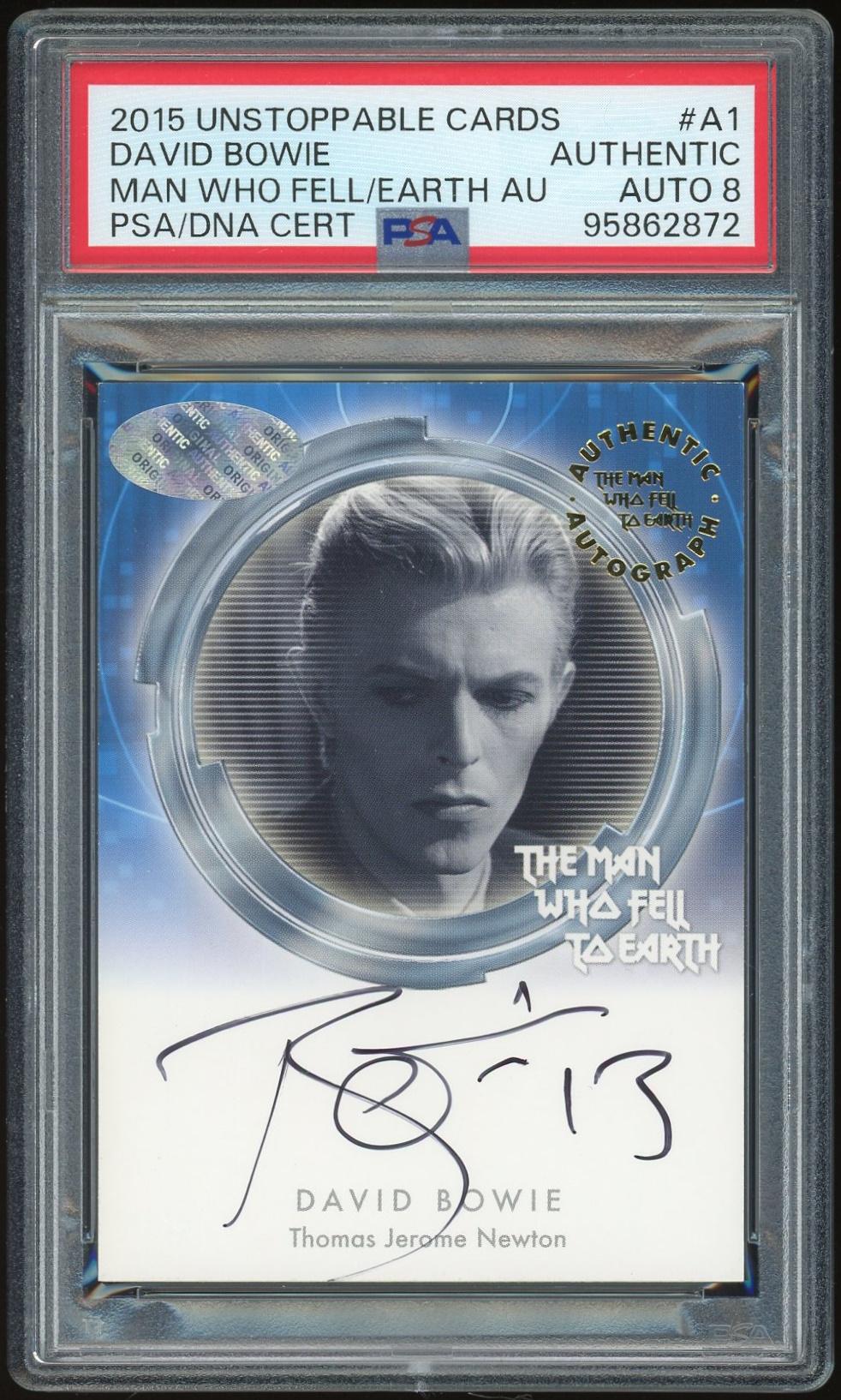 2015 Unstoppable Man Who Fell to Earth #A1 David Bowie Autograph #/50 PSA AUTH Auto 8 *2872 ...