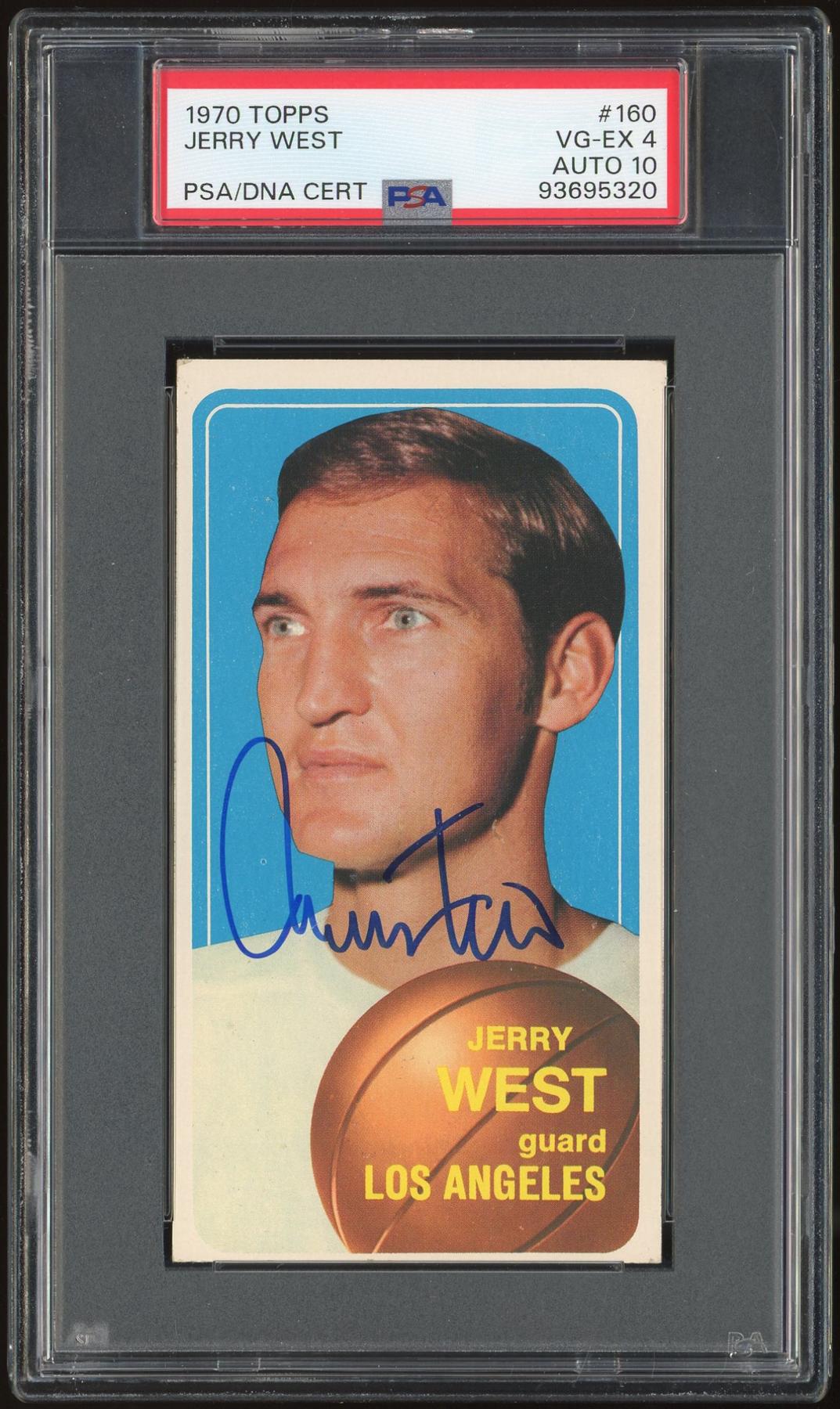1970/71 Topps #160 Jerry West PSA 4 Auto 10 *5320 (Reed Buy) | DA Card ...