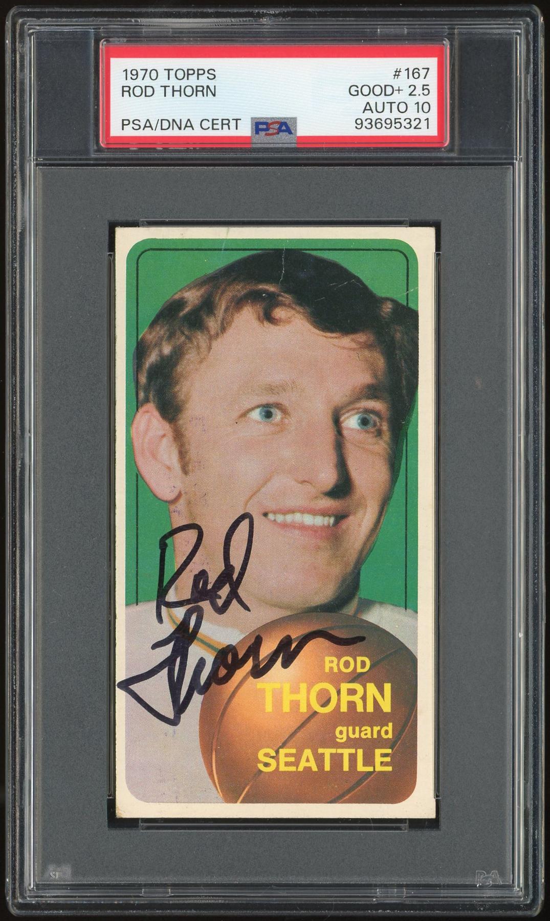 1970/71 Topps #167 Rod Thorn PSA 2.5 Auto 10 *5321 (Reed Buy) | DA Card ...