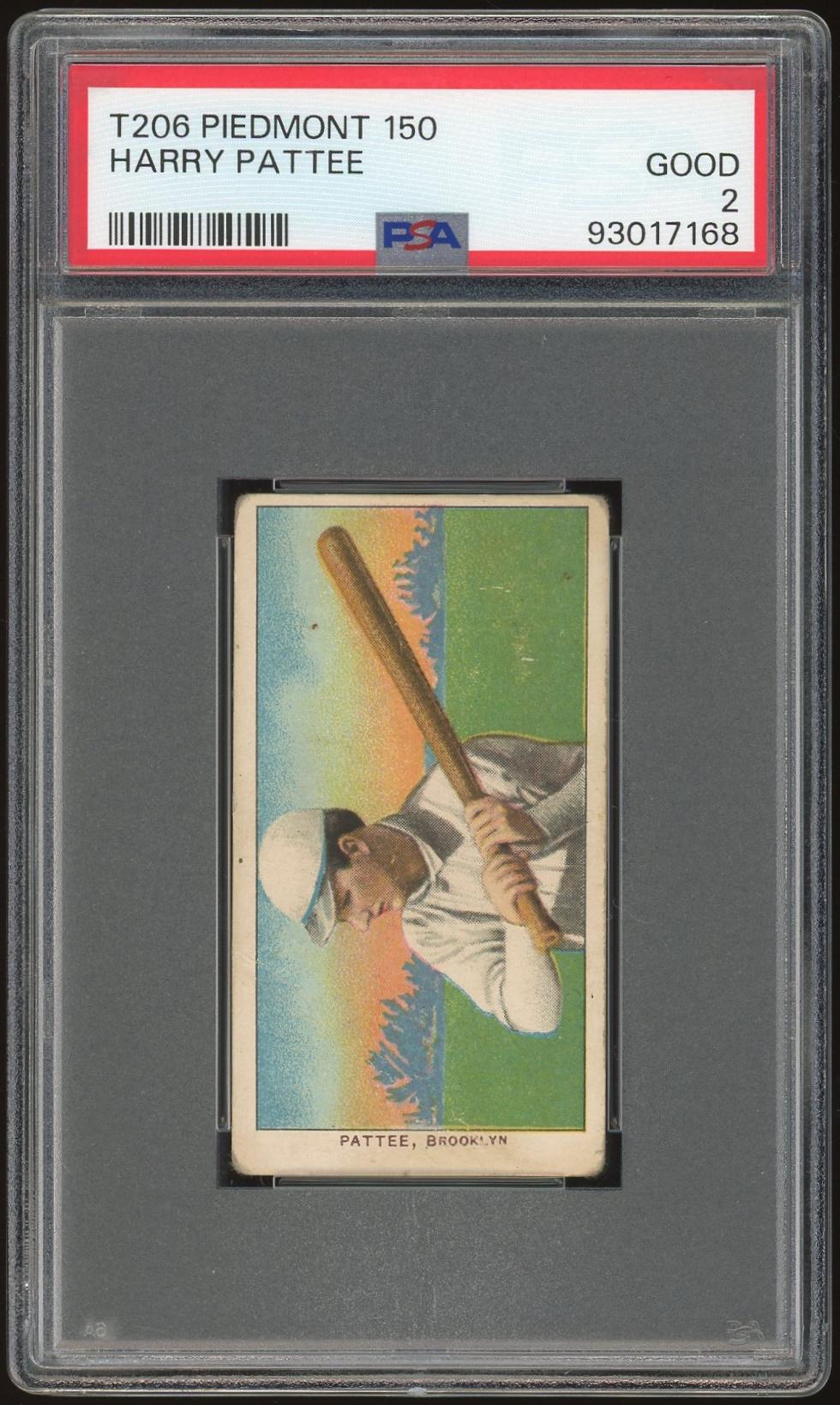 T206 Piedmont 150 Harry Pattee PSA 2 *7168 SET BREAK (Reed Buy) | DA ...