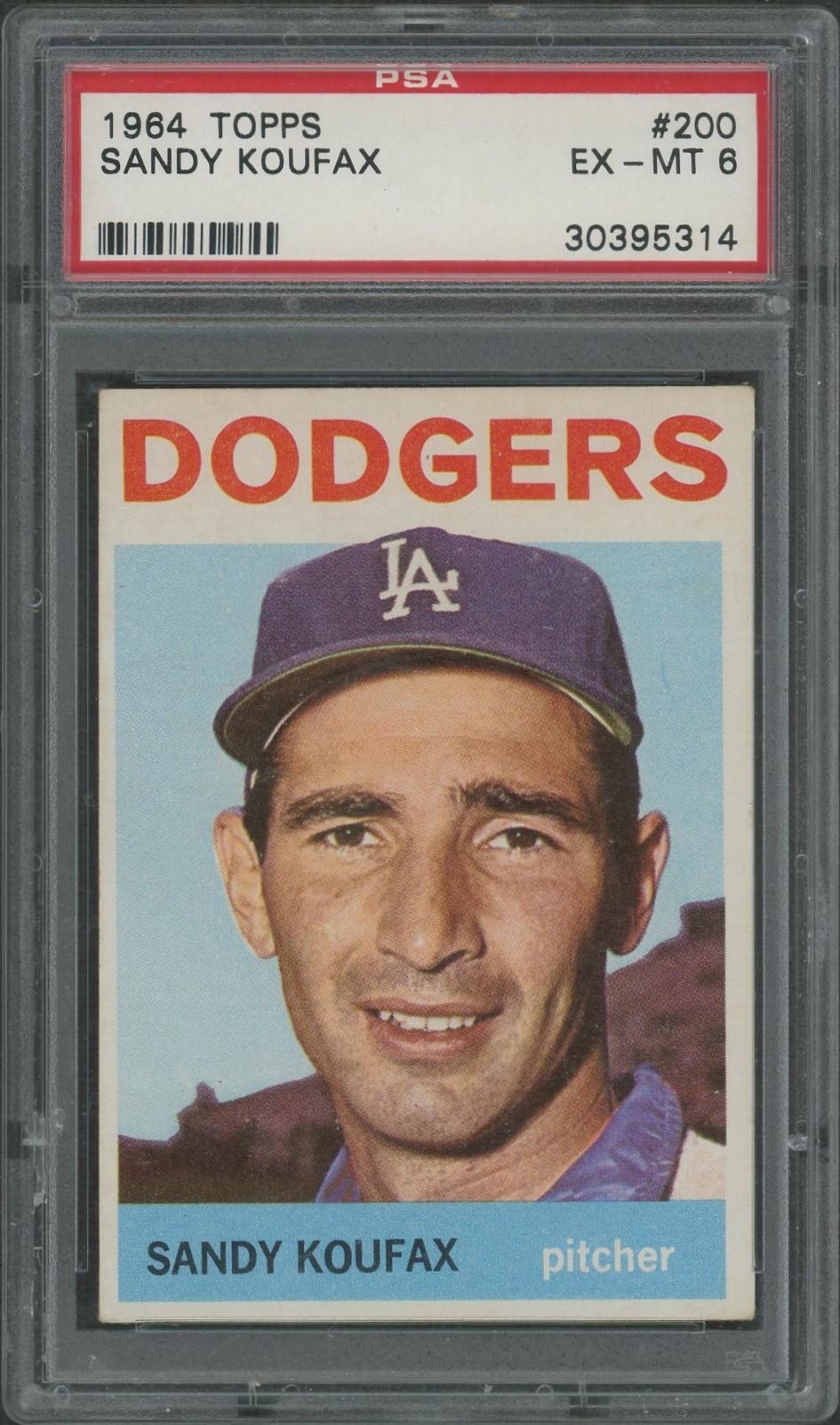 1964 Topps Baseball #200 Sandy Koufax PSA 6 (EX-MT) | DA Card World