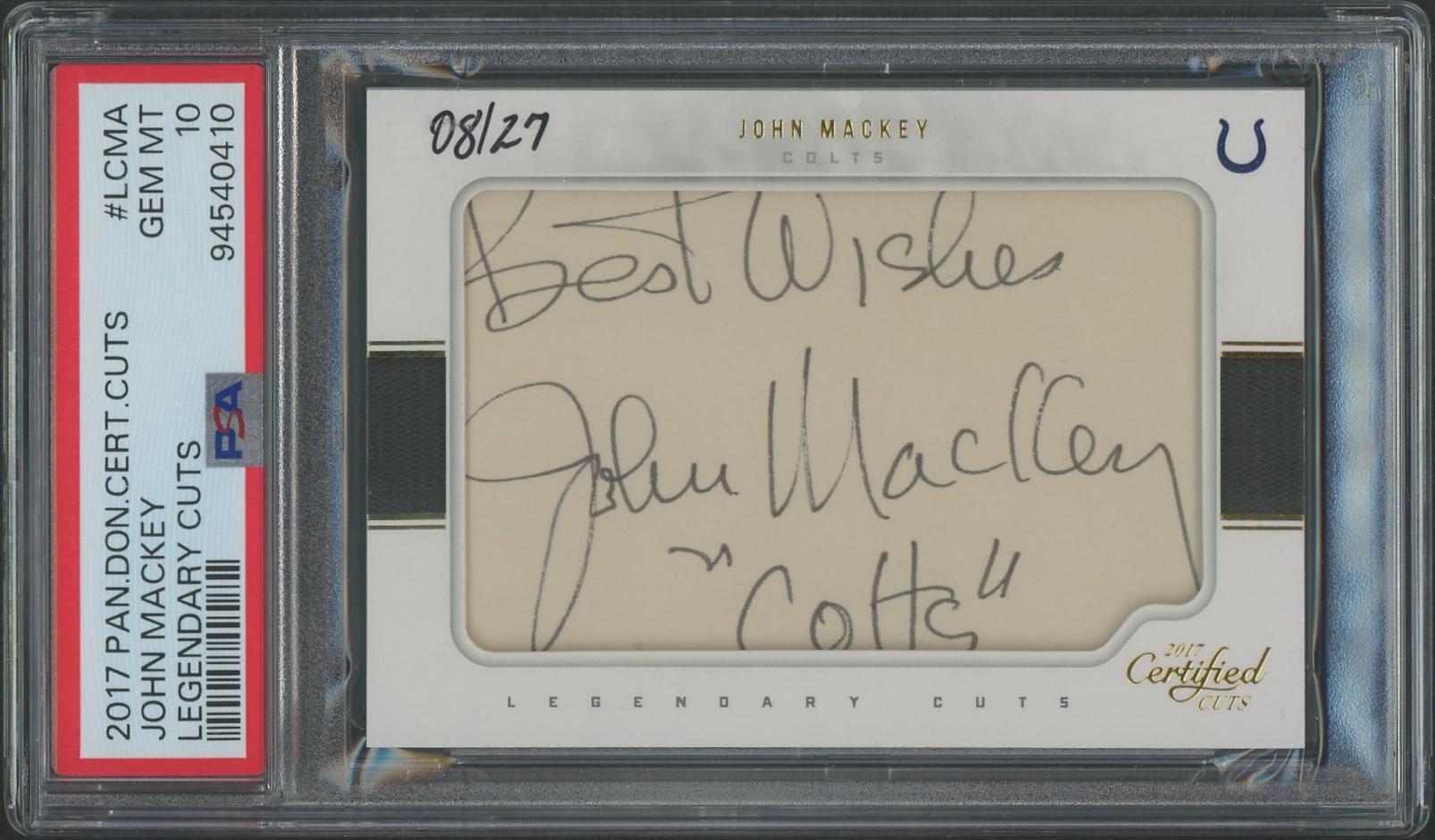 2017 Panini Donruss Certified Cuts Football #LCMA John Mackey Legendary ...