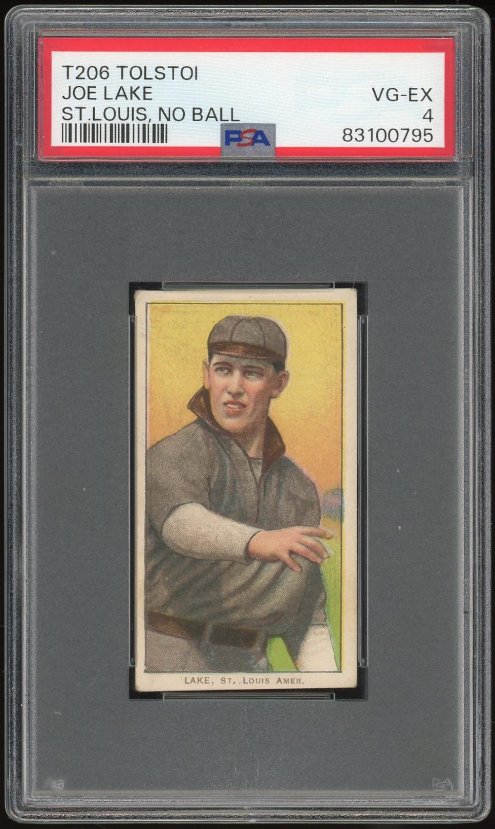 T206 Tolstoi Joe Lake St. Louis no ball PSA 4 *0795 (Reed Buy) | DA ...