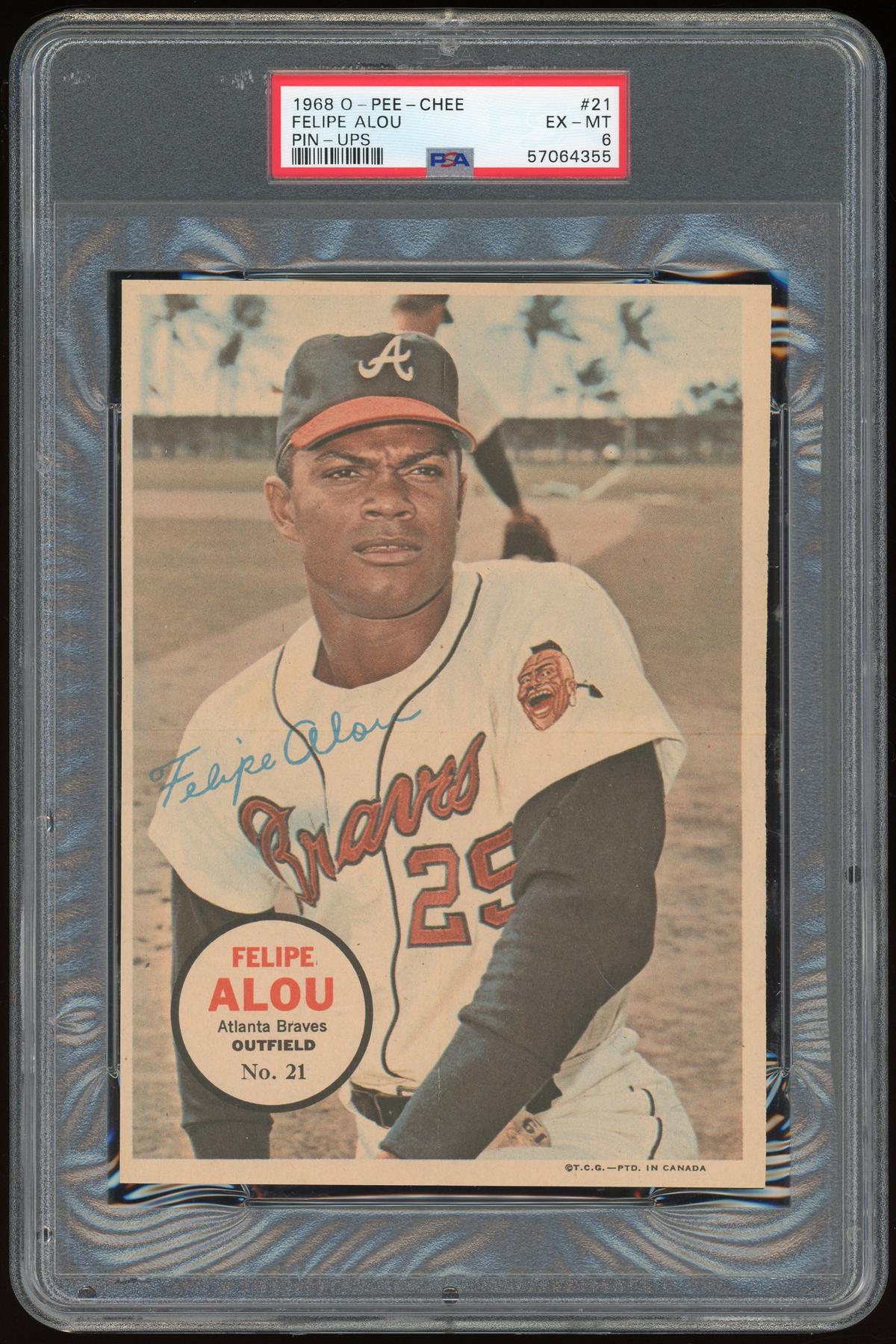 1968 O-Pee-Chee Pin-Ups #21 Felipe Alou PSA 6 *4355 highest graded ...