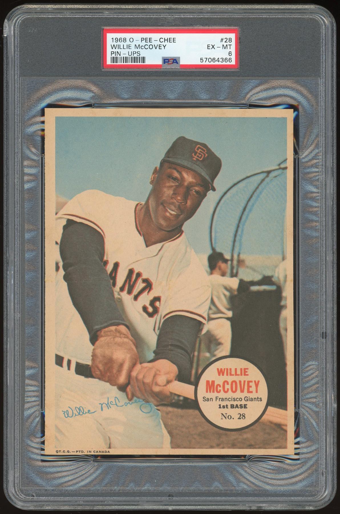 1968 O-Pee-Chee Pin-Ups #28 Willie McCovey PSA 6 *4366 highest graded ...