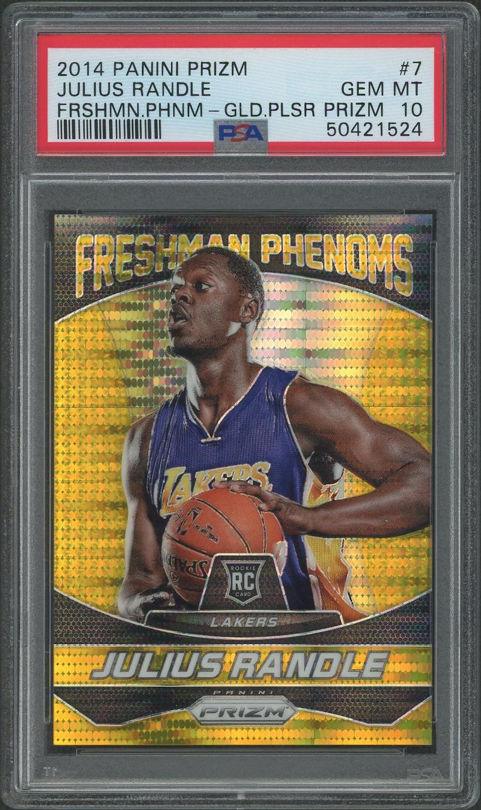 2014/15 Panini Prizm Basketball #7 Julius Randle Gold Pulsar Freshman ...