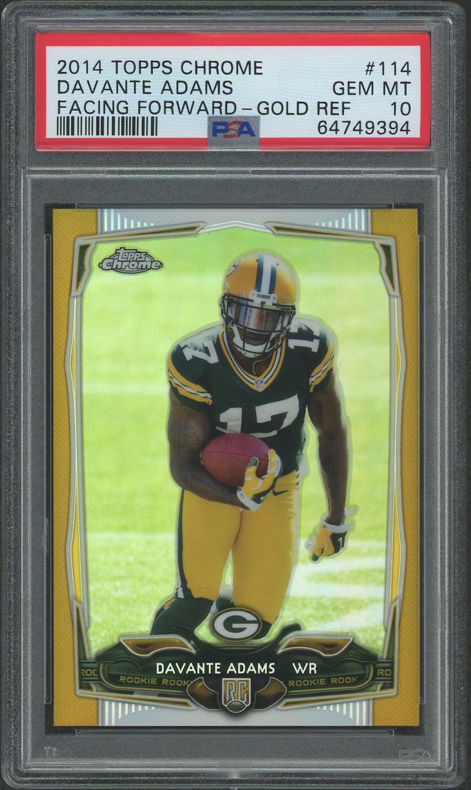 2014 Topps Chrome Football #114 Davante Adams Facing Forward Gold ...