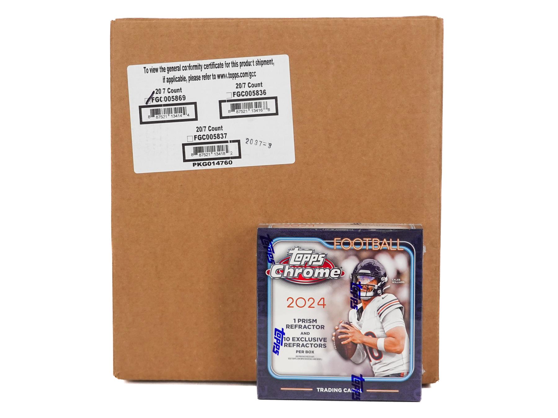 2024 Topps Chrome Football Mega 20-Box Case | DA Card World