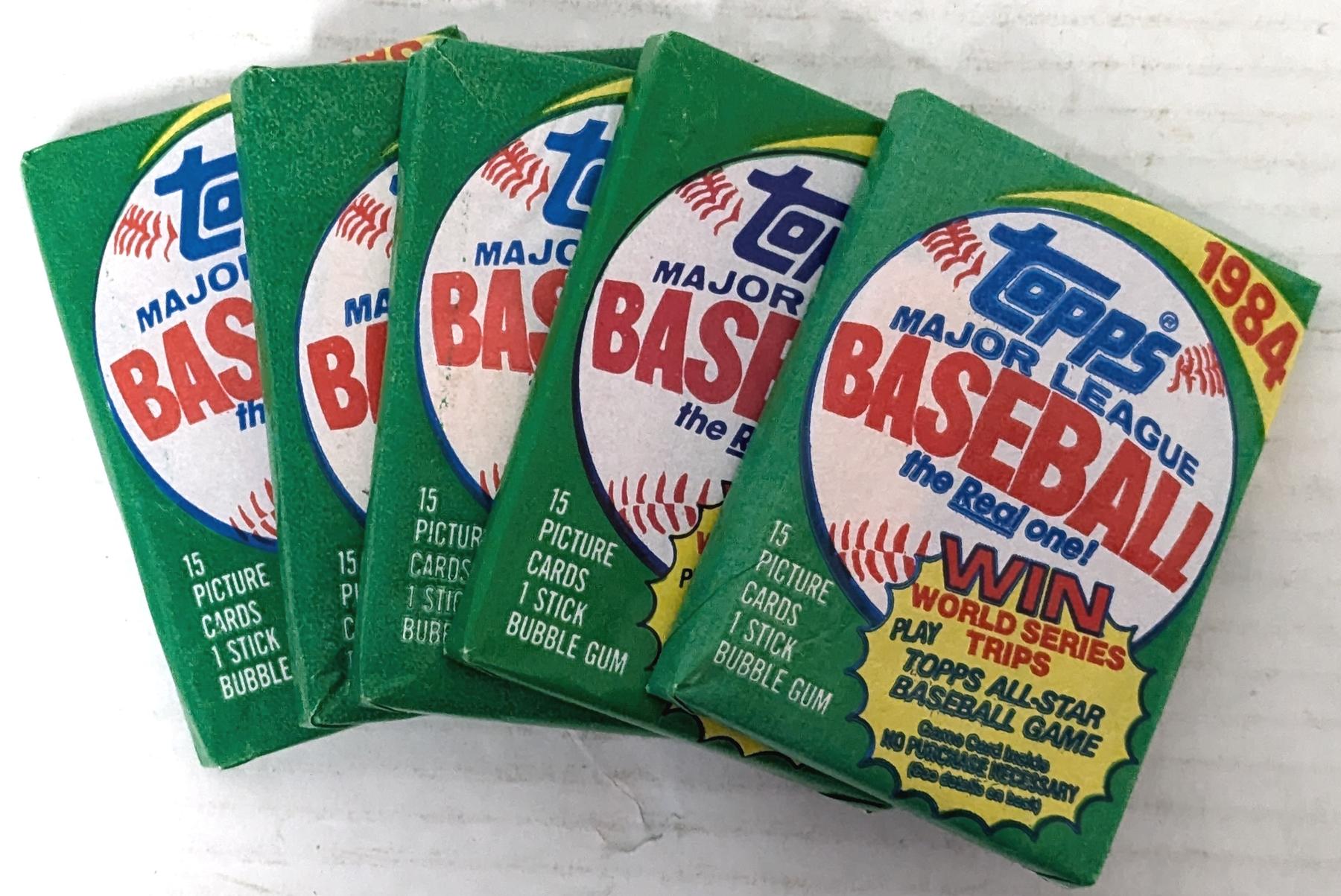1984 Topps Baseball Wax Pack (Lot of 5) (Reed Buy) | DA Card World