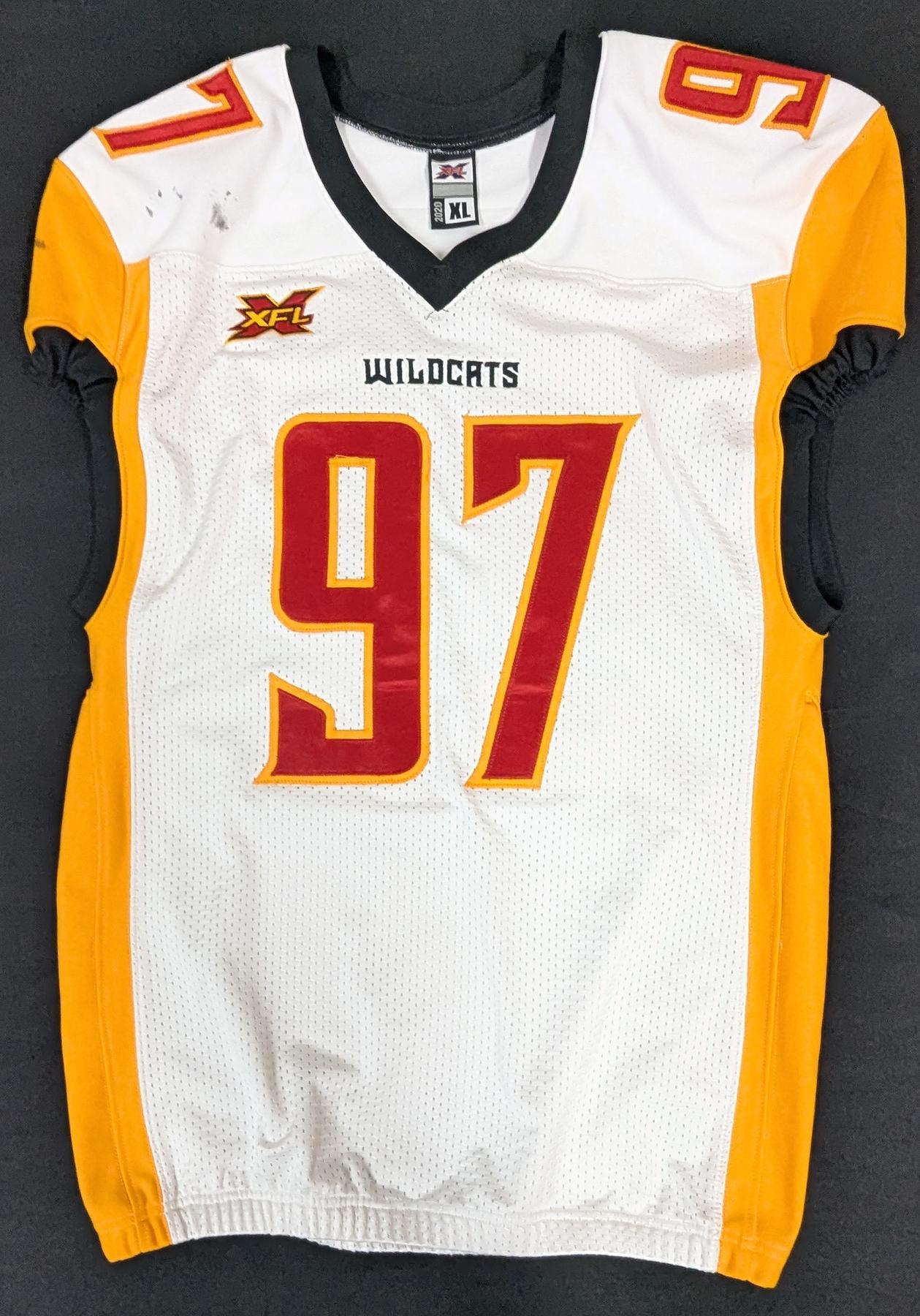 Reggie Howard 2020 XFL Los Angeles Wildcats Game Used Road Jersey (Reed ...