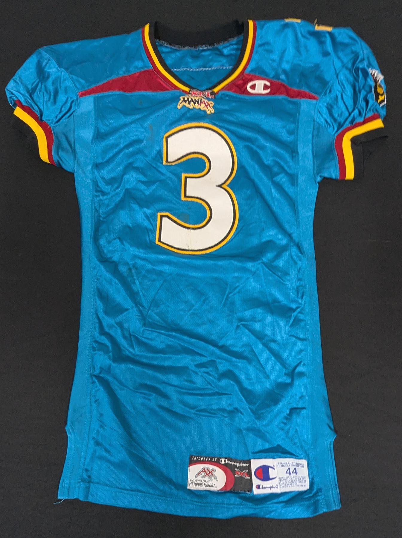 Jackie Kellogg 2001 XFL Memphis Maniax Game Used Home Jersey (Reed Buy ...