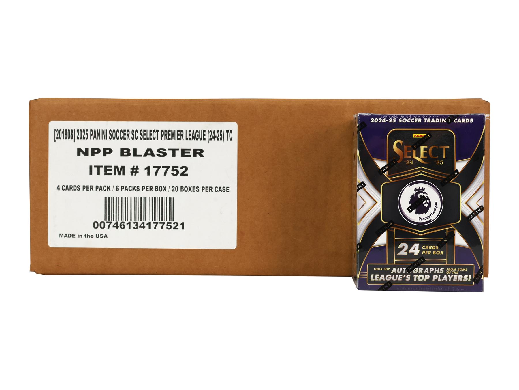 2024/25 Panini Select Premier League EPL Soccer 6-Pack Blaster 20-Box ...