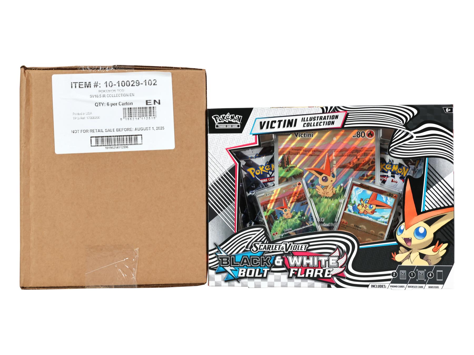 Pokemon Unova Victini Illustration Collection 6-Box Case (Black Bolt ...