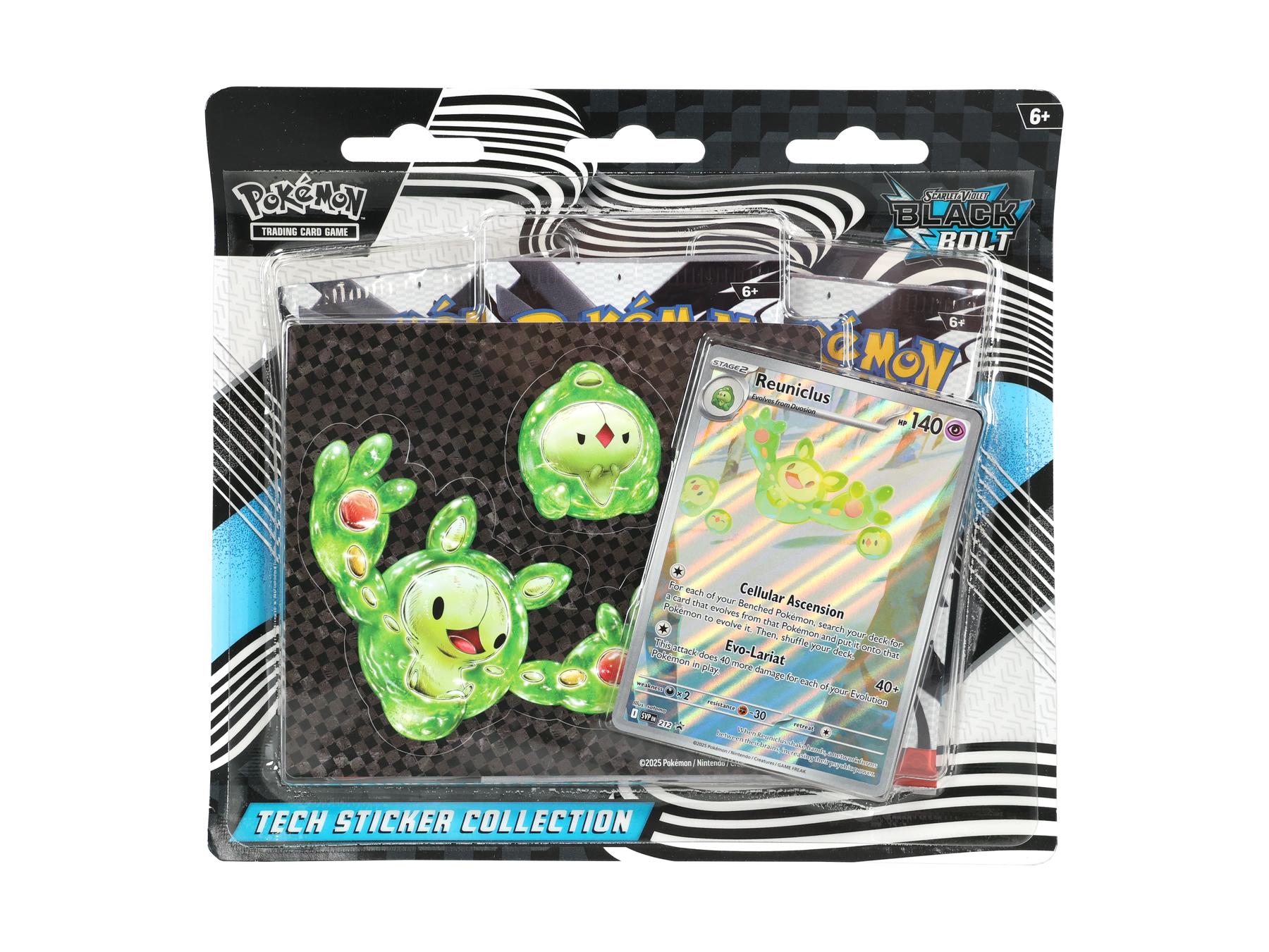 Pokemon Scarlet & Violet: Black Bolt Tech Sticker Collection Blister ...