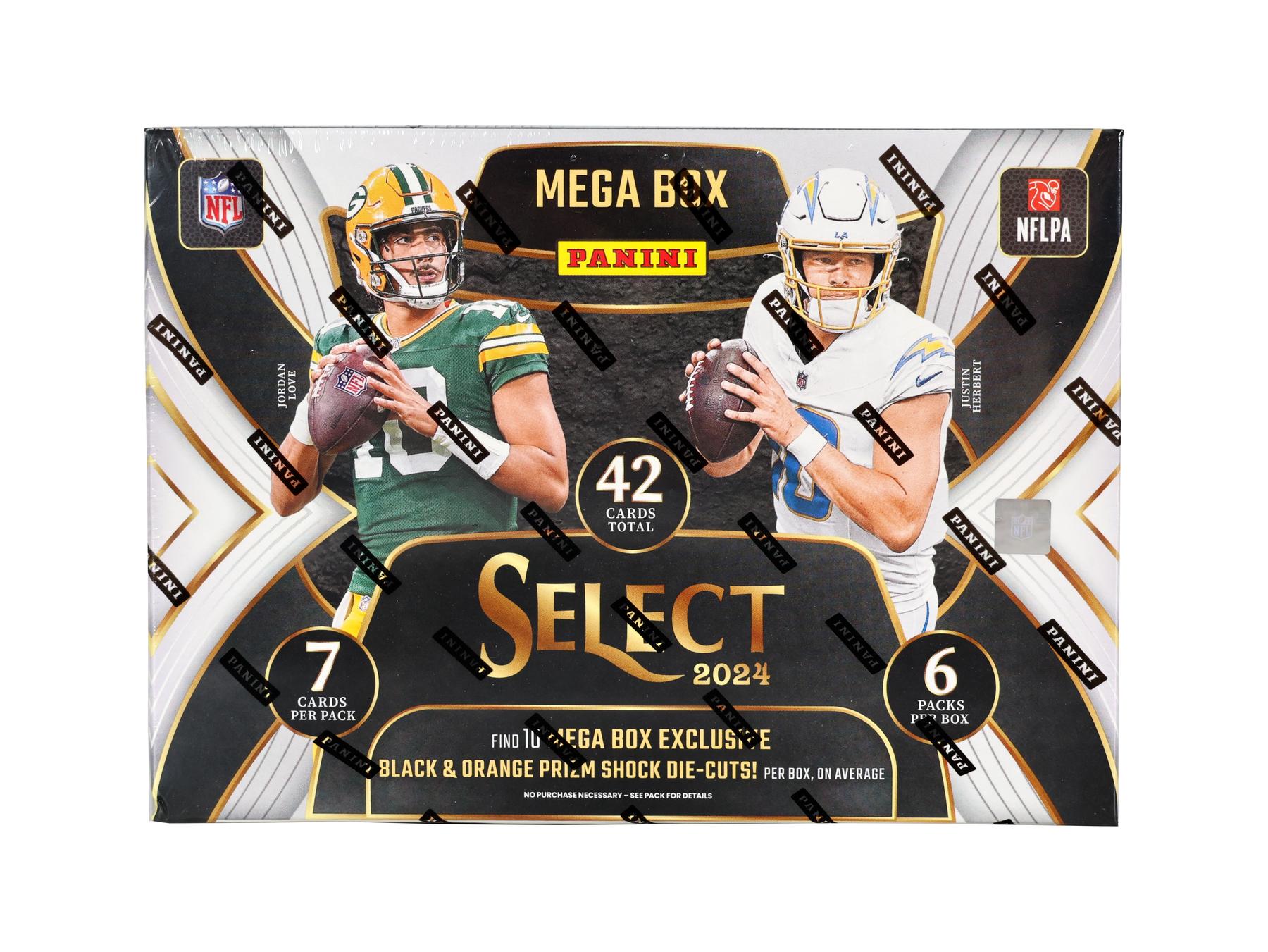 2024 Panini Select Football Hobby Mega Box (Black & Orange Prizms ...