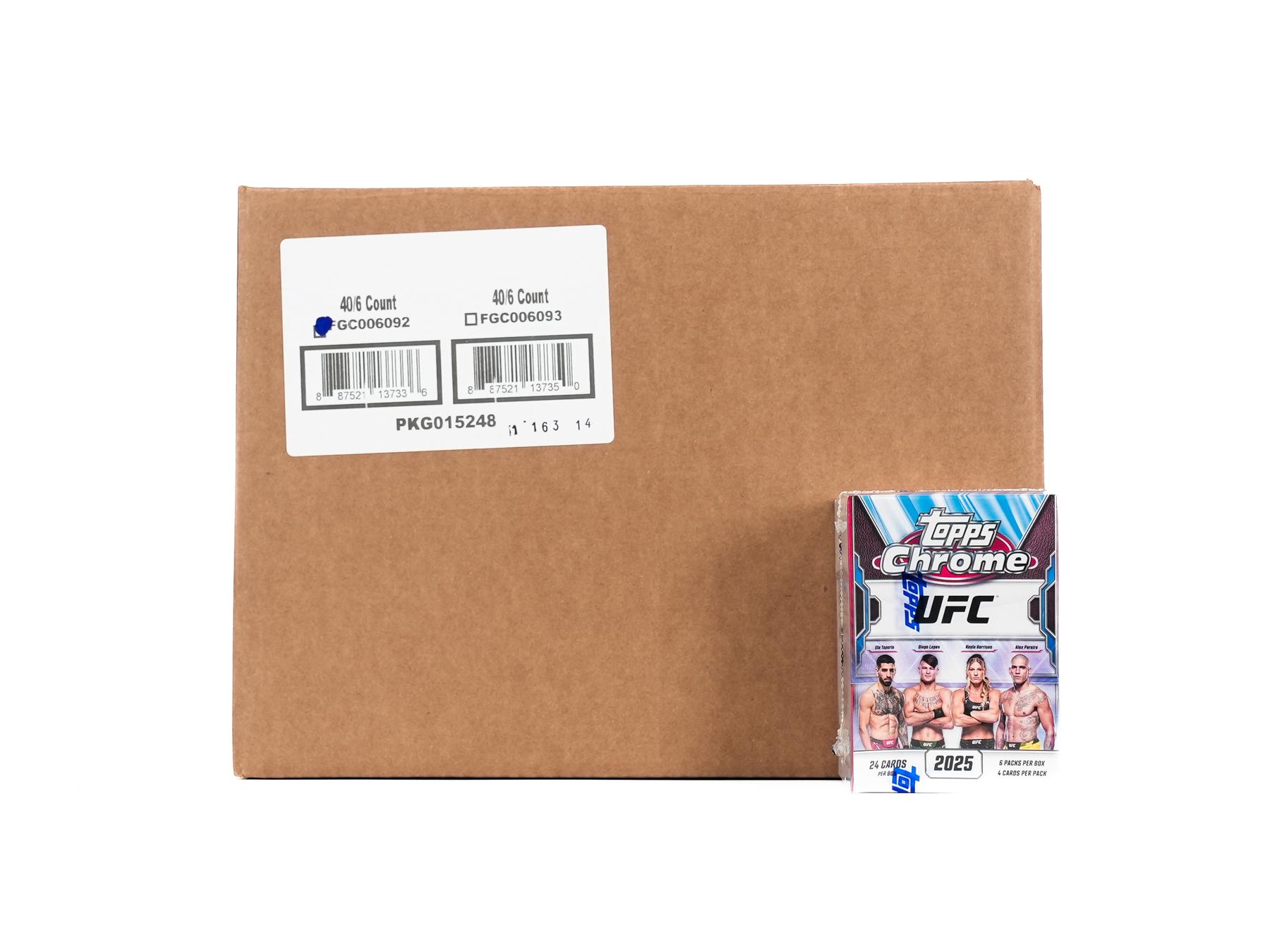2025 Topps Chrome UFC 6-Pack Blaster 40-Box Case | DA Card World