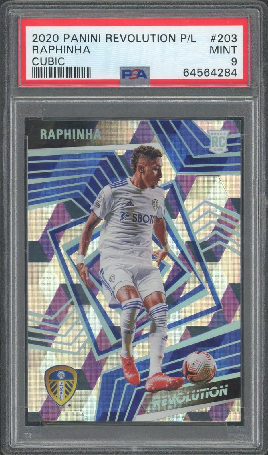 2020/21 Panini Revolution Premier League Raphinha Cubic /25 Rookie #203 ...