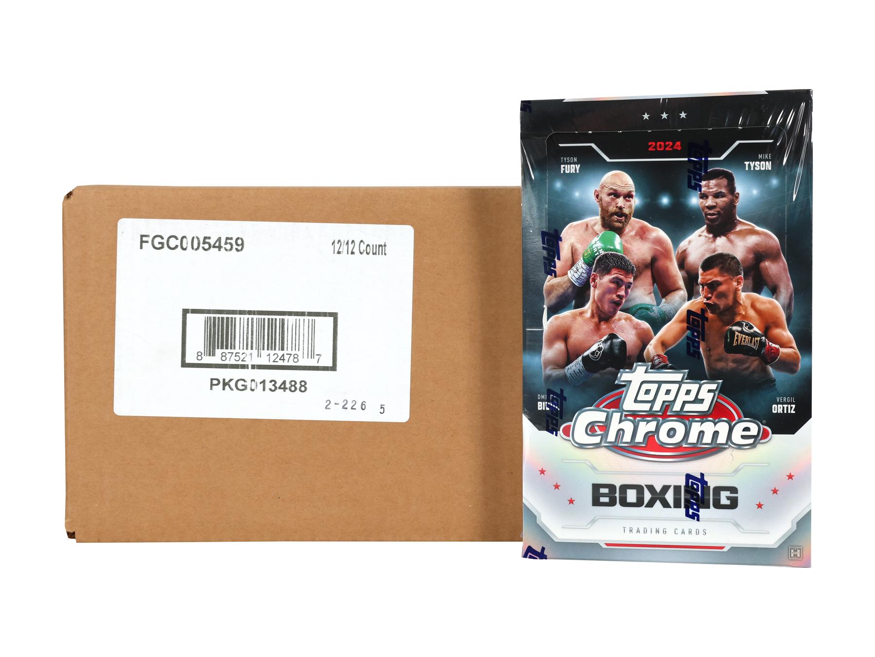 2024 Topps Chrome Boxing Hobby 12-Box Case | DA Card World