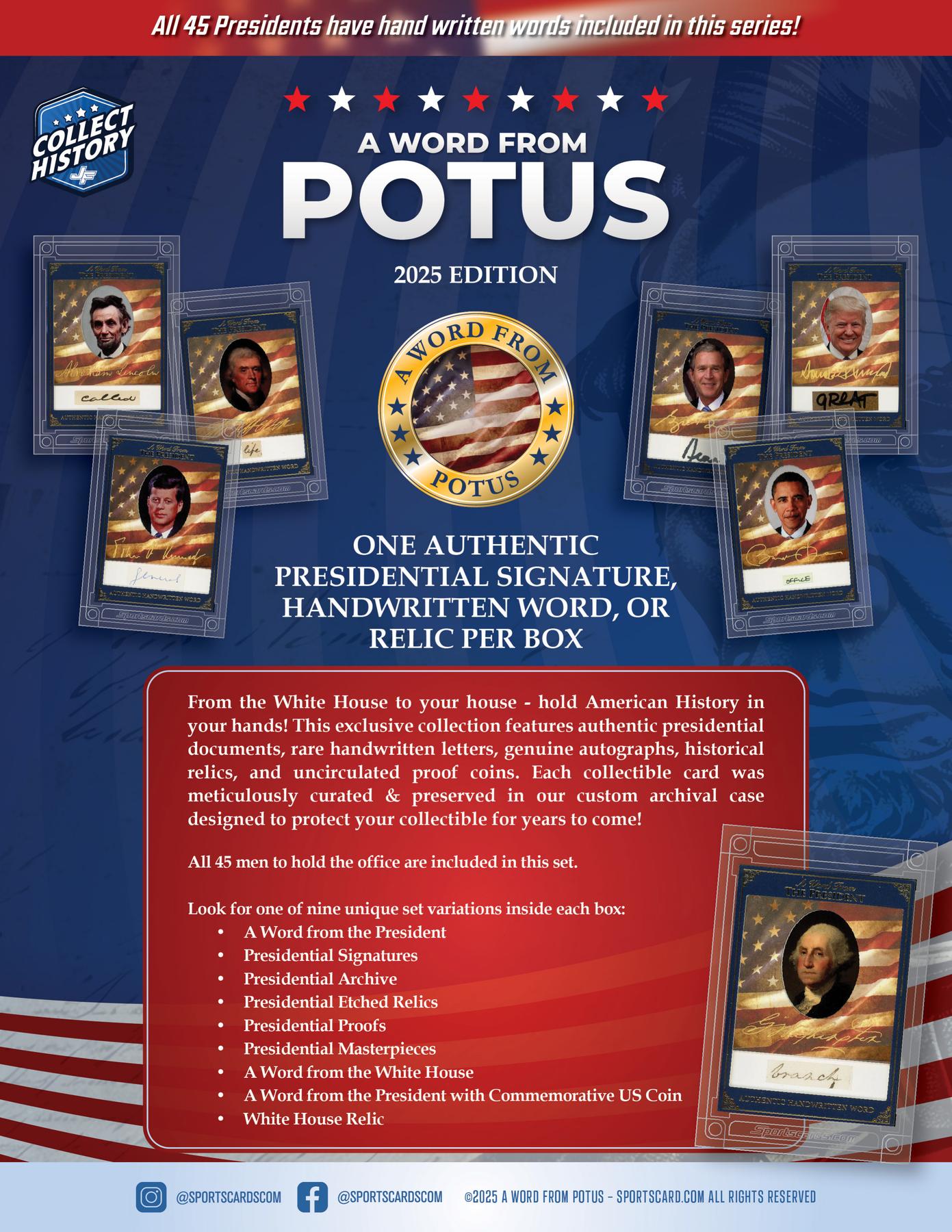 2025 POTUS A Word from the President Hobby Box | DA Card World