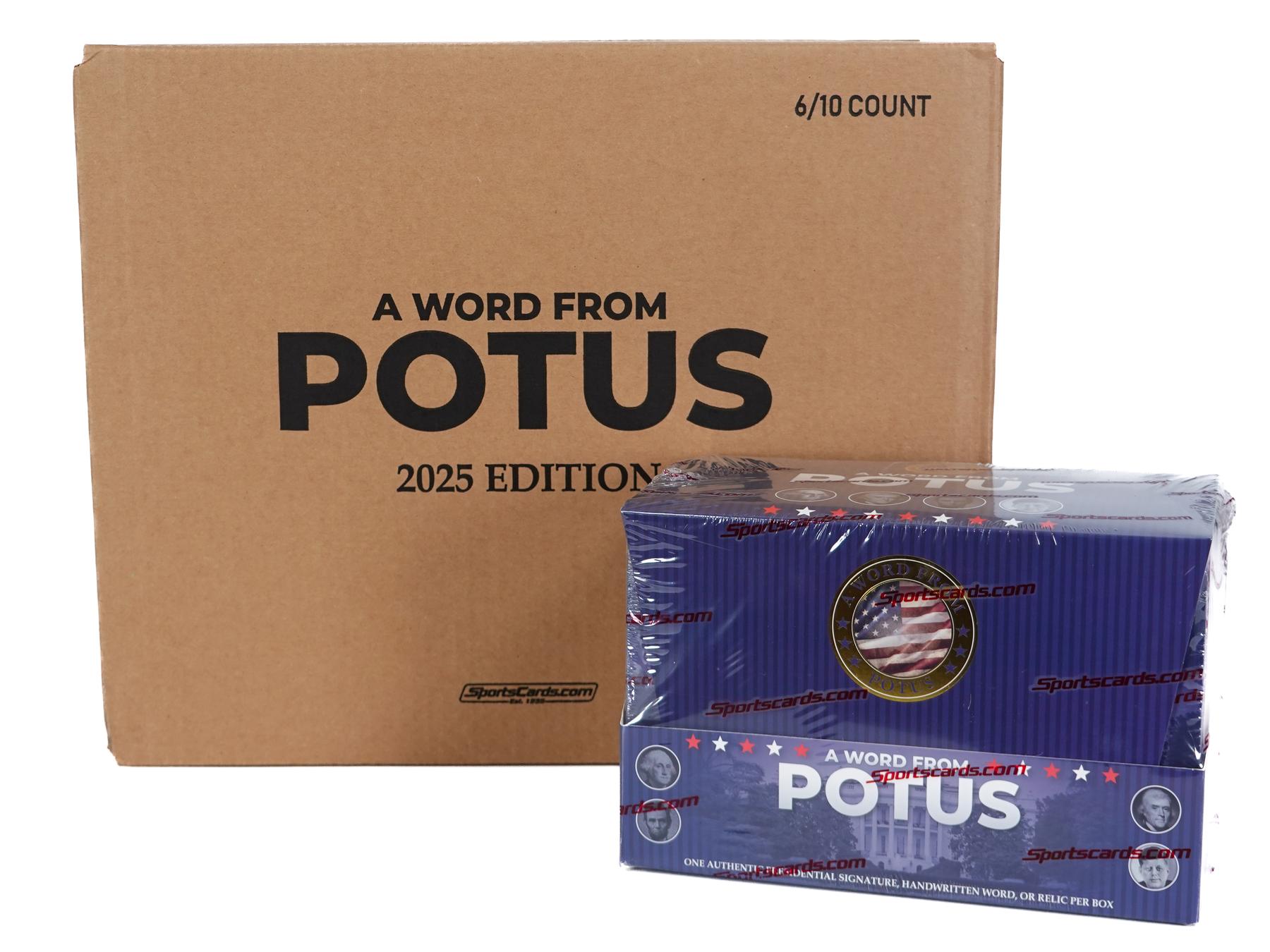 2025 POTUS A Word from the President Hobby 6-Display Case | DA Card World