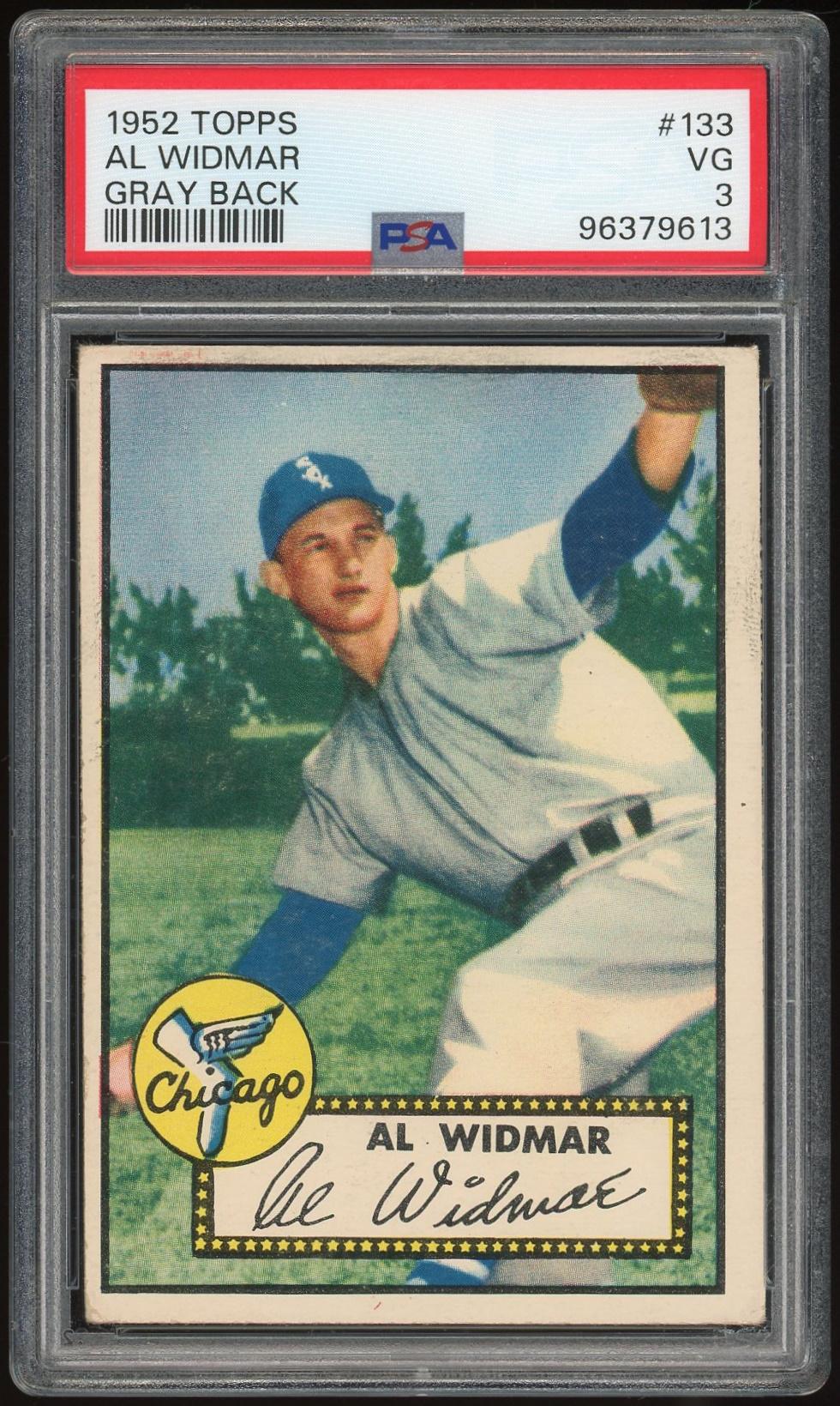 1952 Topps #133 Al Widmar Gray Back PSA 3 *9613 (Reed Buy) | DA Card World