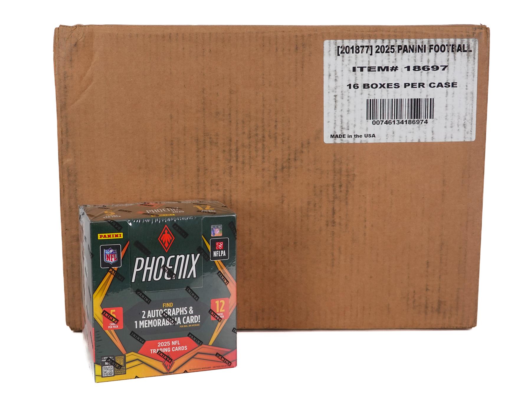 2025 Panini Phoenix Football Hobby 16-Box Case | DA Card World