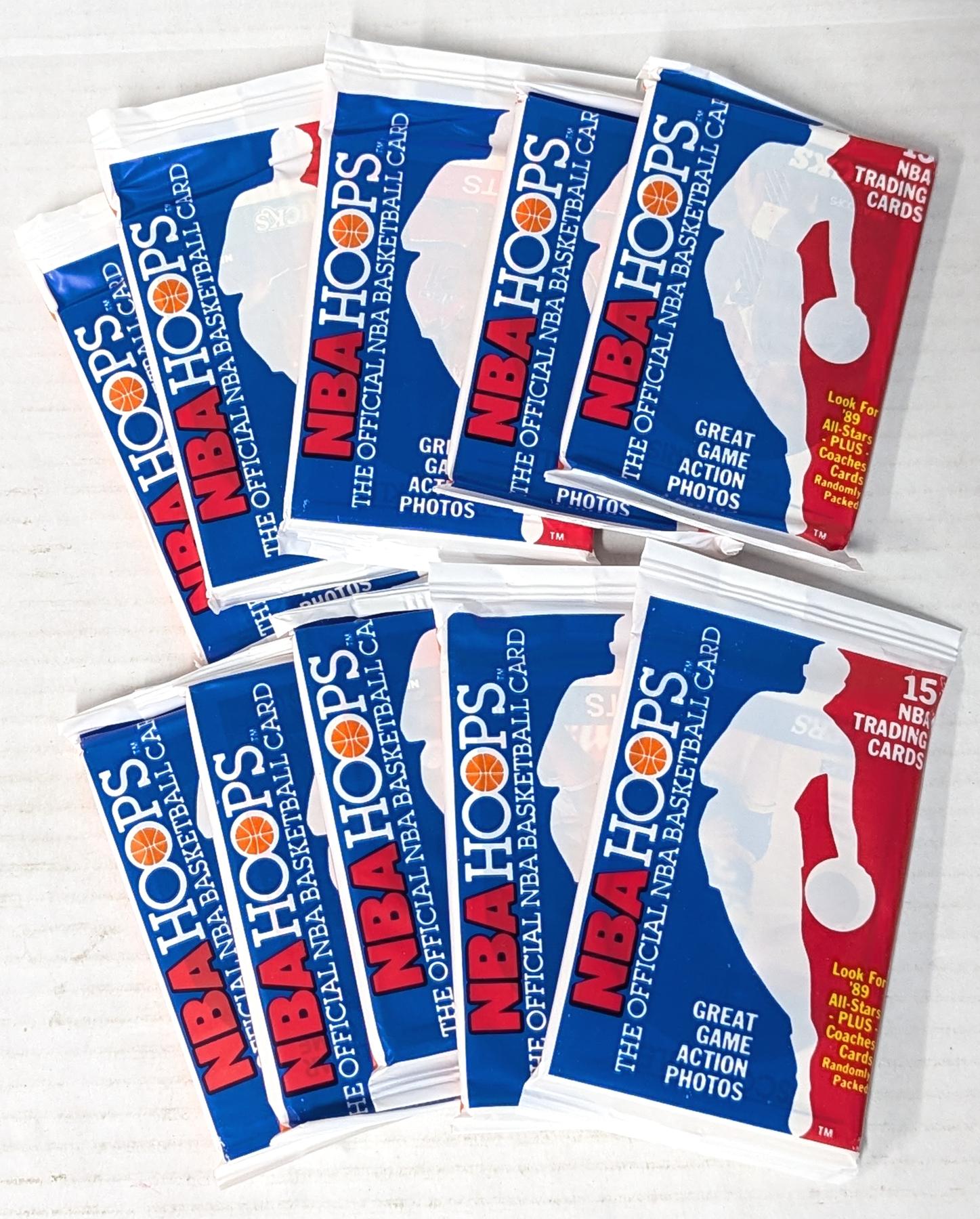 1989/90 Hoops Series 1 Basketball Wax Pack Lot (10-packs) (Reed Buy ...