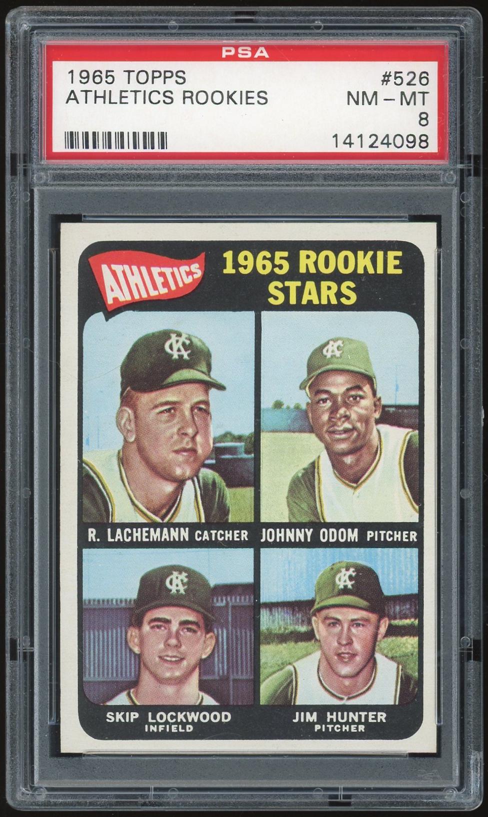 1965 Topps #526 Jim Catfish Hunter RC PSA 8 *4098 (Reed Buy) | DA Card ...